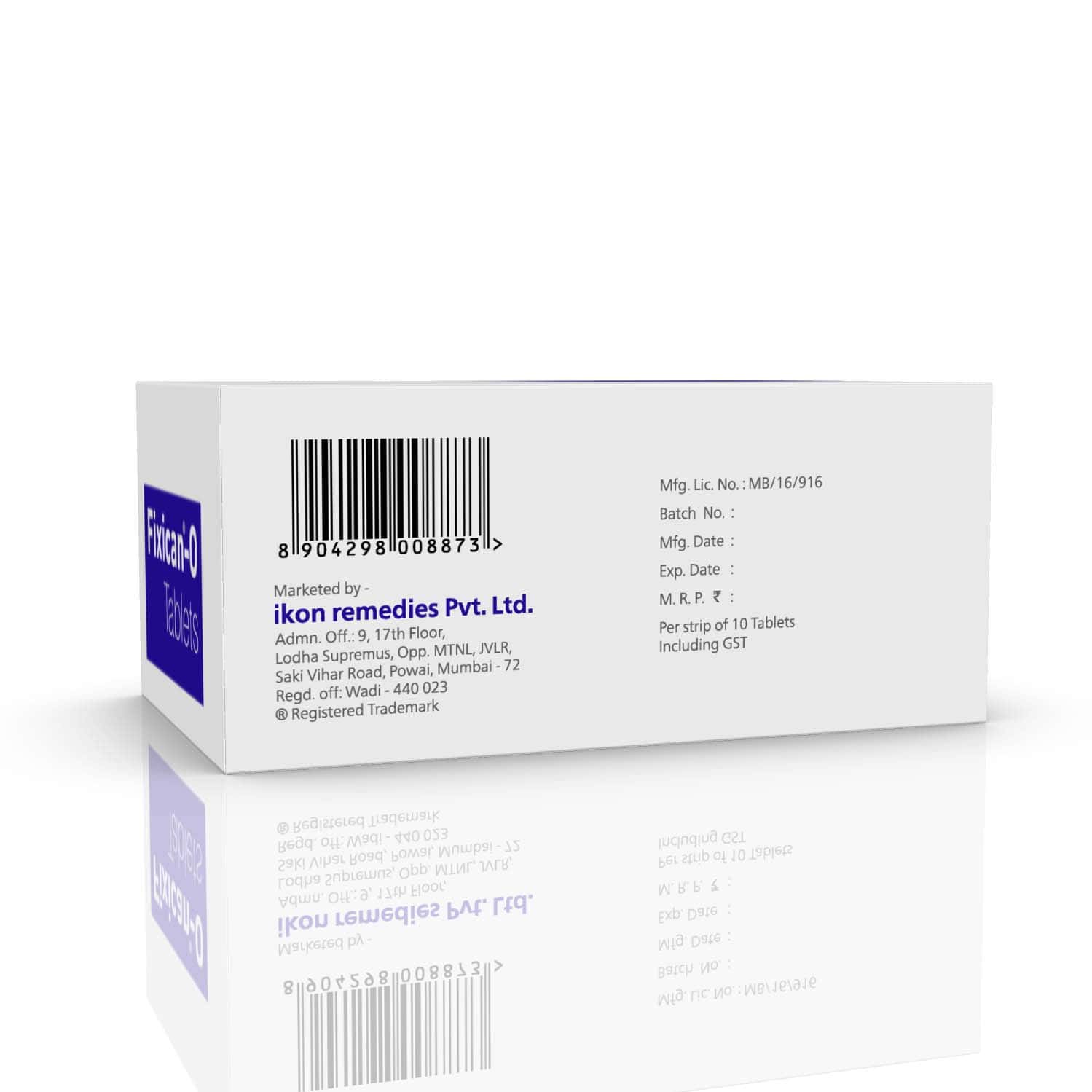 Buy Fixican O Strip Of 10 Tablets Online at Flat 15% OFF | PharmEasy