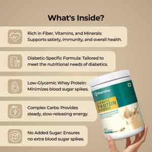 Buy PHARMEASY DIABETIC PROTEIN POWDER FRENCH VANILLA FLAVOUR JAR OF 1KG ...