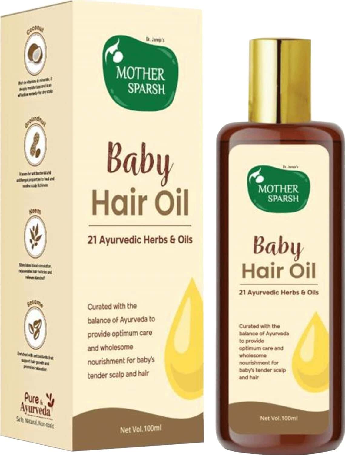 Buy THE MOMS CO. NATURAL BABY HAIR OIL BOTTLE OF 100 ML Online & Get ...