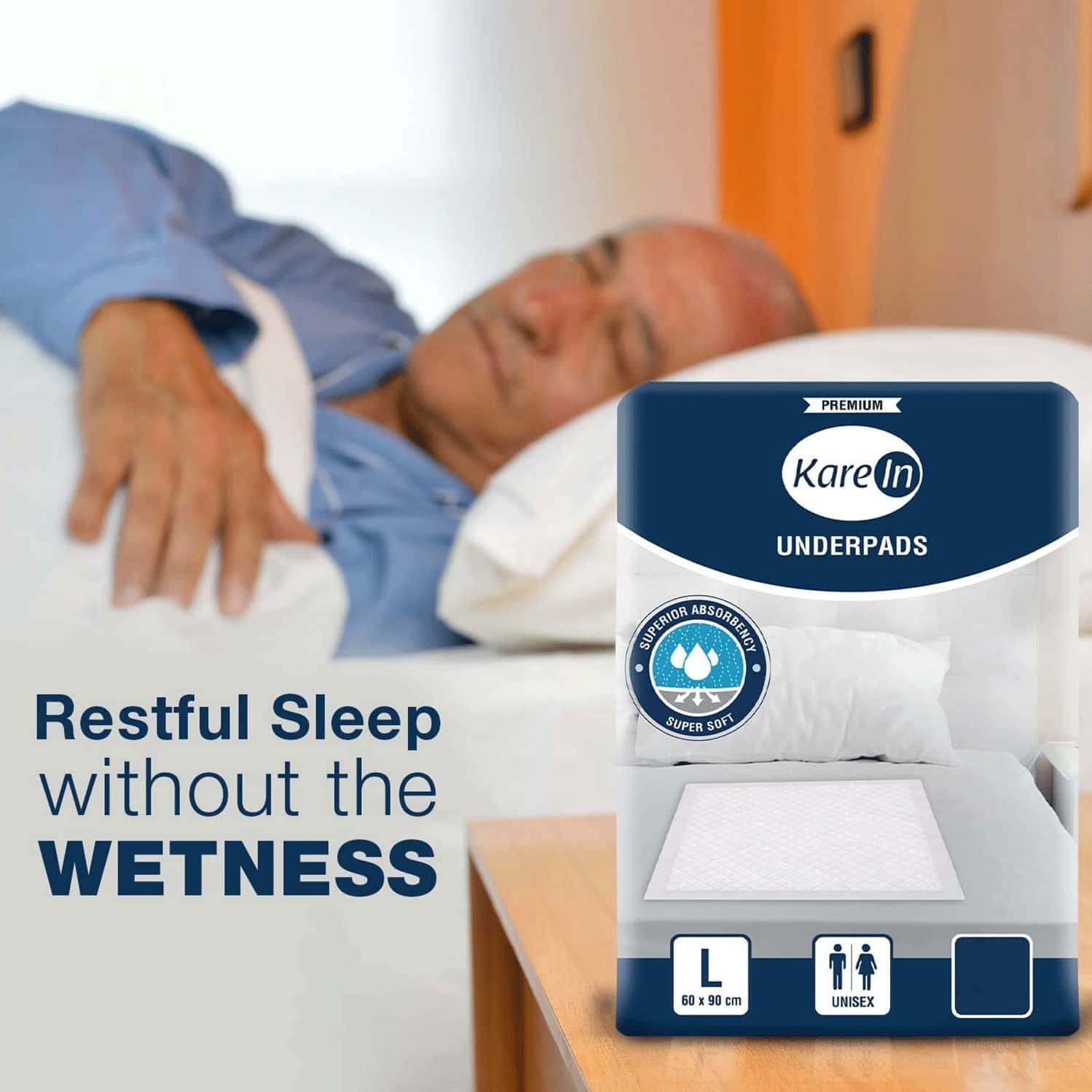 Buy KARE IN PREMIUM HIGH ABSORBENCY UNDERPADS UNISEX LARGE(60-90CM ...