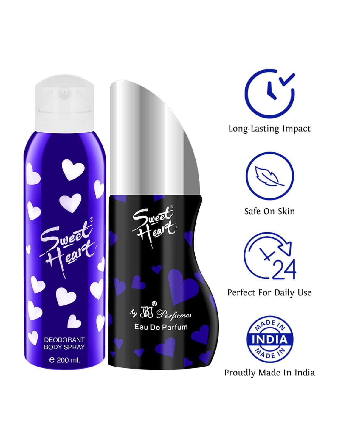Buy SWEET HEART BLUE EAU DE PERFUME, 100ML & DEODORANT,200ML (COMBO OF ...