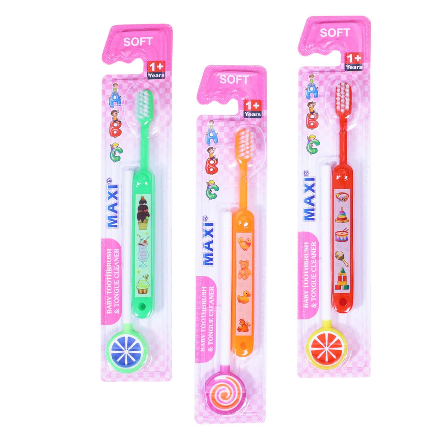 Buy MAXI ABC BABY TOOTHBRUSH AND TONGUE CLEANER-ORAL HYGIENE KIT (PACK ...