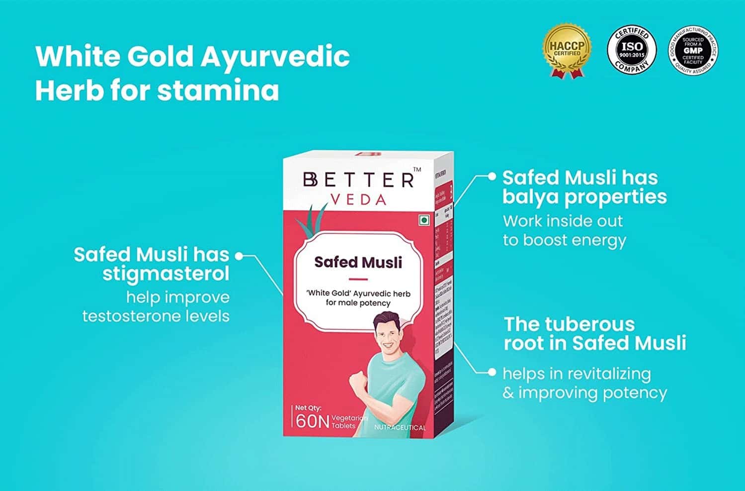Buy BBETTER SAFED MUSLI 60 VEG TABLETS Online & Get Upto 60% OFF at ...