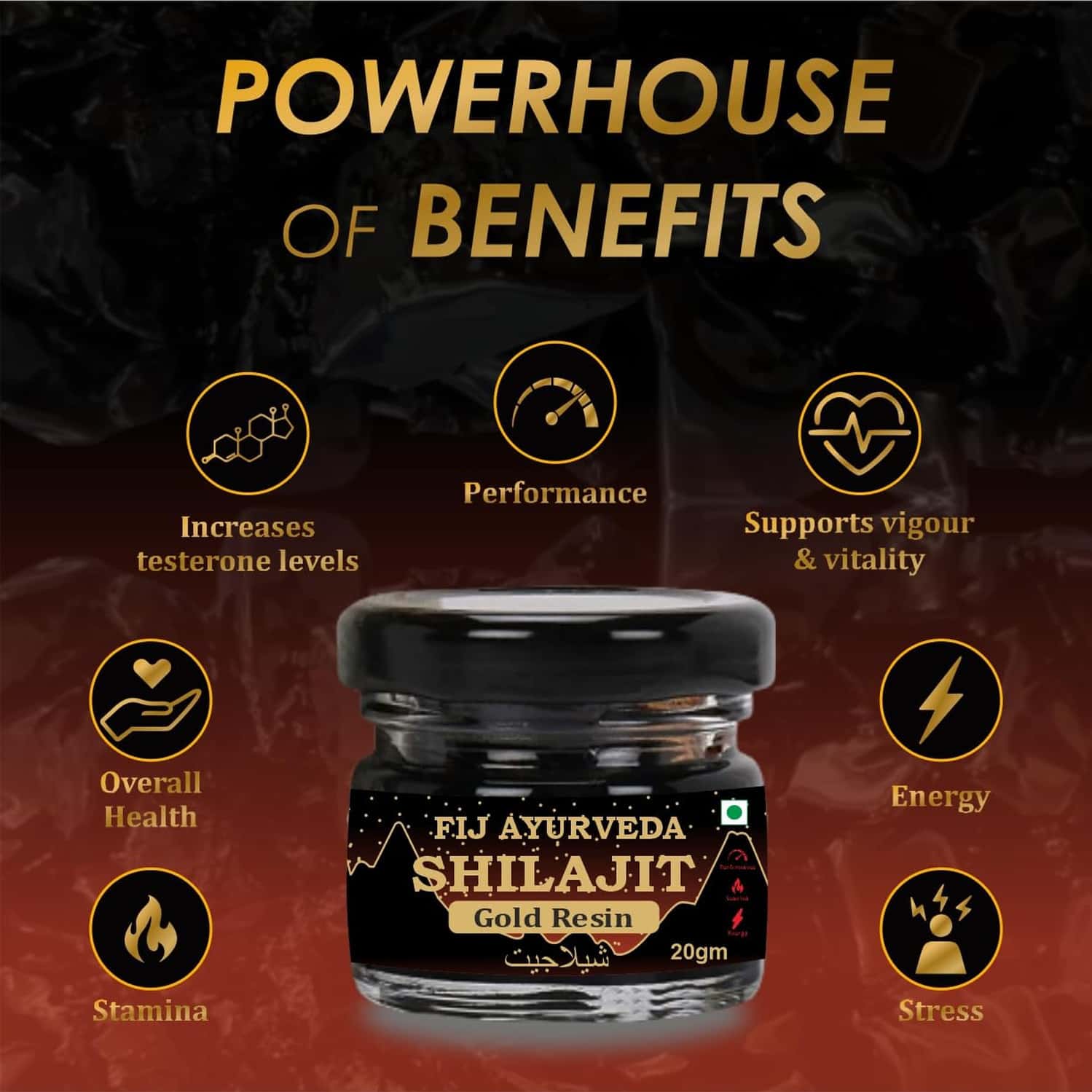 Buy FIJ AYURVEDA SHILAJIT/SHILAJIT GOLD RESIN (SEMI LIQUID)|ASHWAGANDHA ...