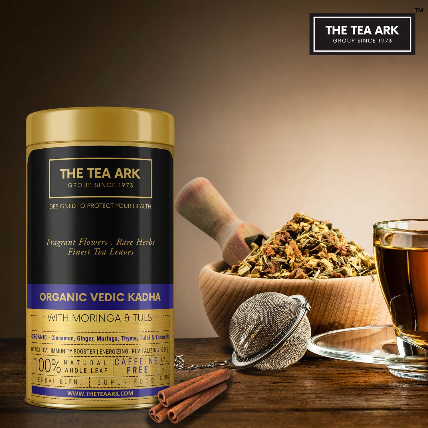 Buy THE TEA ARK VEDIC KADHA TEA TIN PACK FOR COLD COUGH KADHA (25 CUPS ...