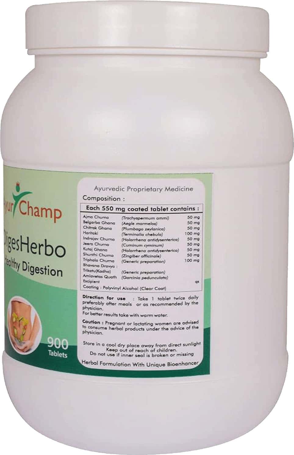 Buy AYUR CHAMP DIGESHERBO - 900 TABLETS PACK OF 5 Online & Get Upto 60% ...
