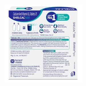 Buy SHELCAL 500 CALCIUM TABLETS WITH VITAMIN D3|HEALTHY BONE | JOINT ...