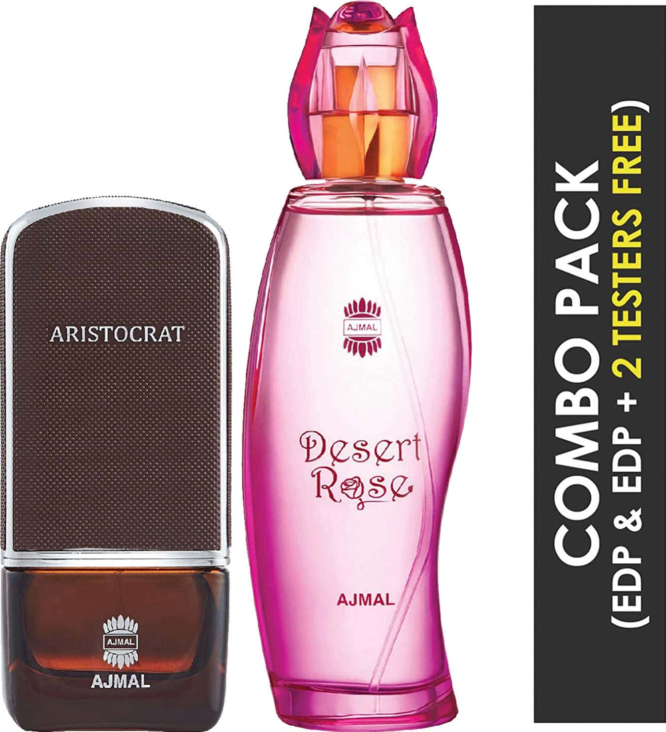 Buy AJMAL DESERT ROSE EDP 100ML PERFUME FOR WOMEN AND ARISTOCRAT EDP 75ML PERFUME FOR MEN Online ...
