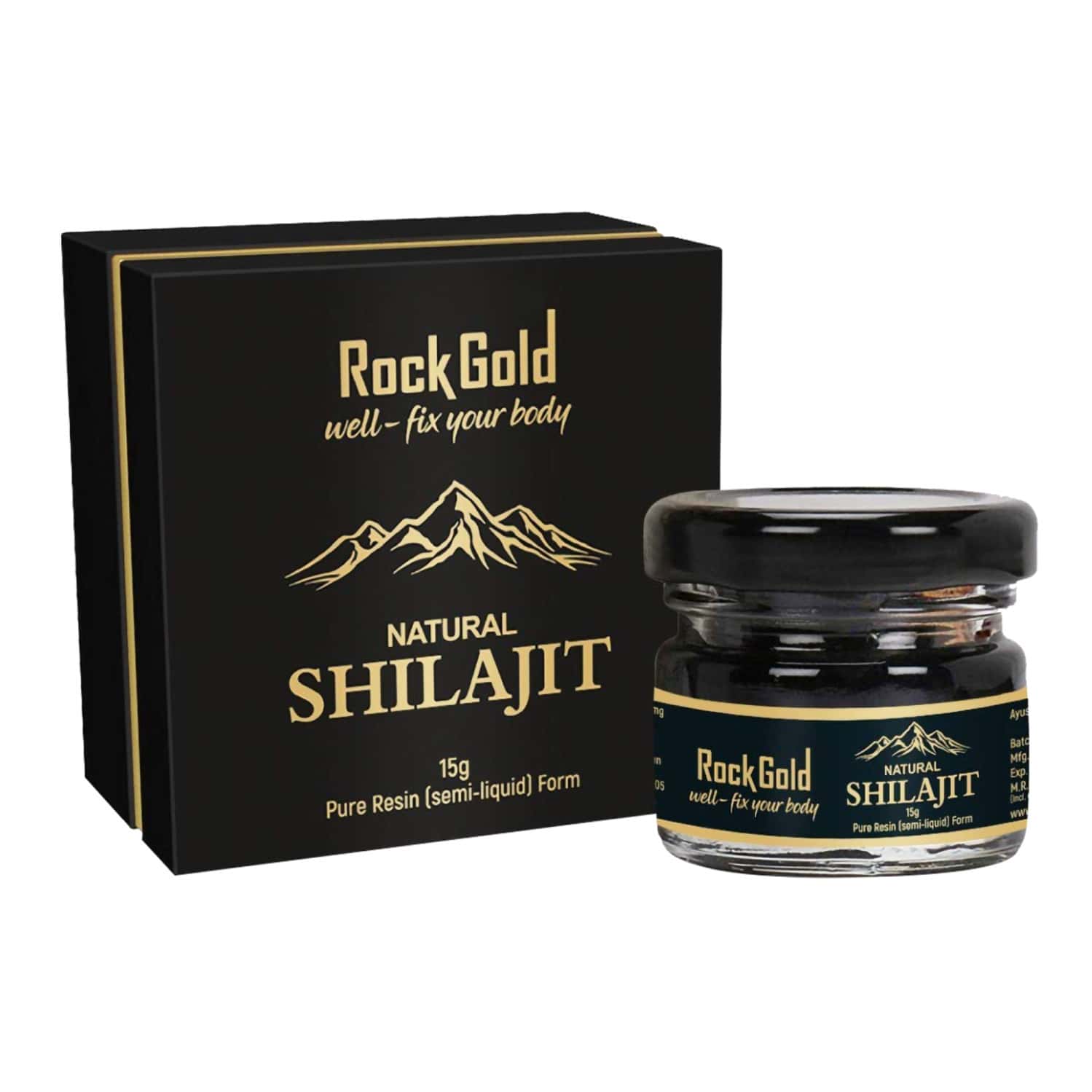 Buy ROCK GOLD PURE AYURVEDIC RAW SHILAJIT/SHILAJEET RESIN (SEMI LIQUID) FOR MEN & WOMEN - 15 ...