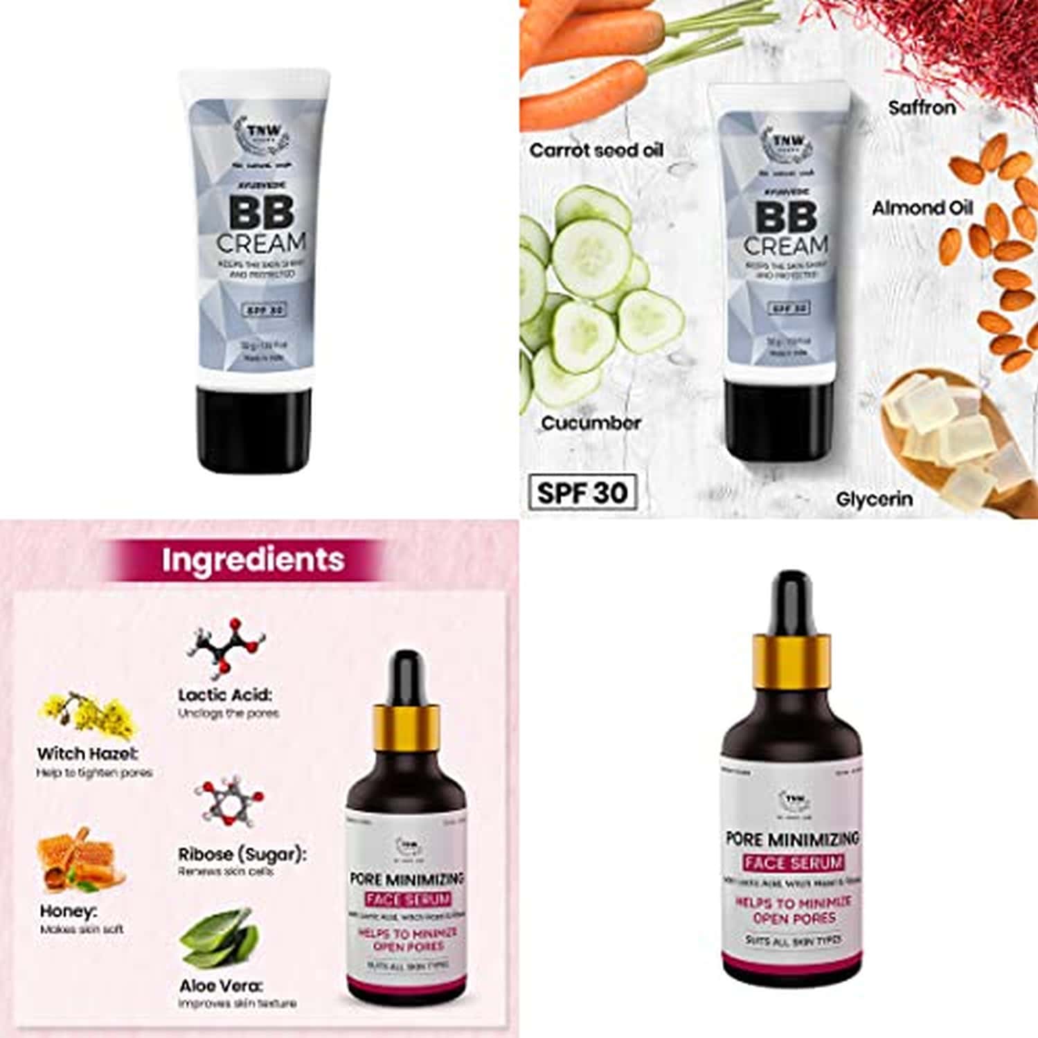 Buy TNW-THE NATURAL WASH SKINCARE COMBO WITH BB CREAM AND PORE MINIMIZING FACE SERUM Online ...