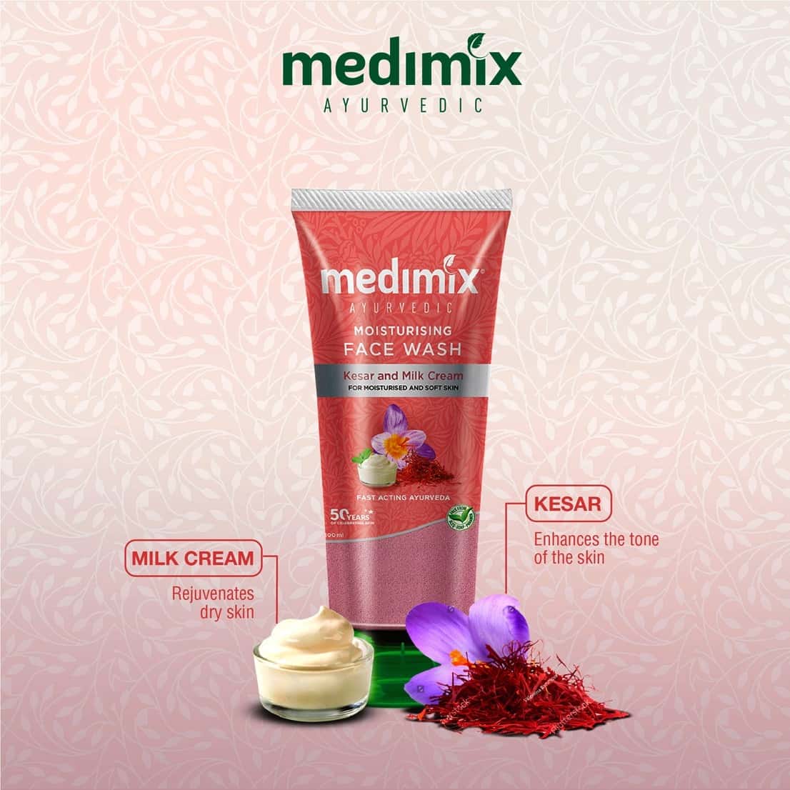 Buy MEDIMIX AYURVEDIC MOISTURISING FACE WASH - 100ML Online & Get Upto ...