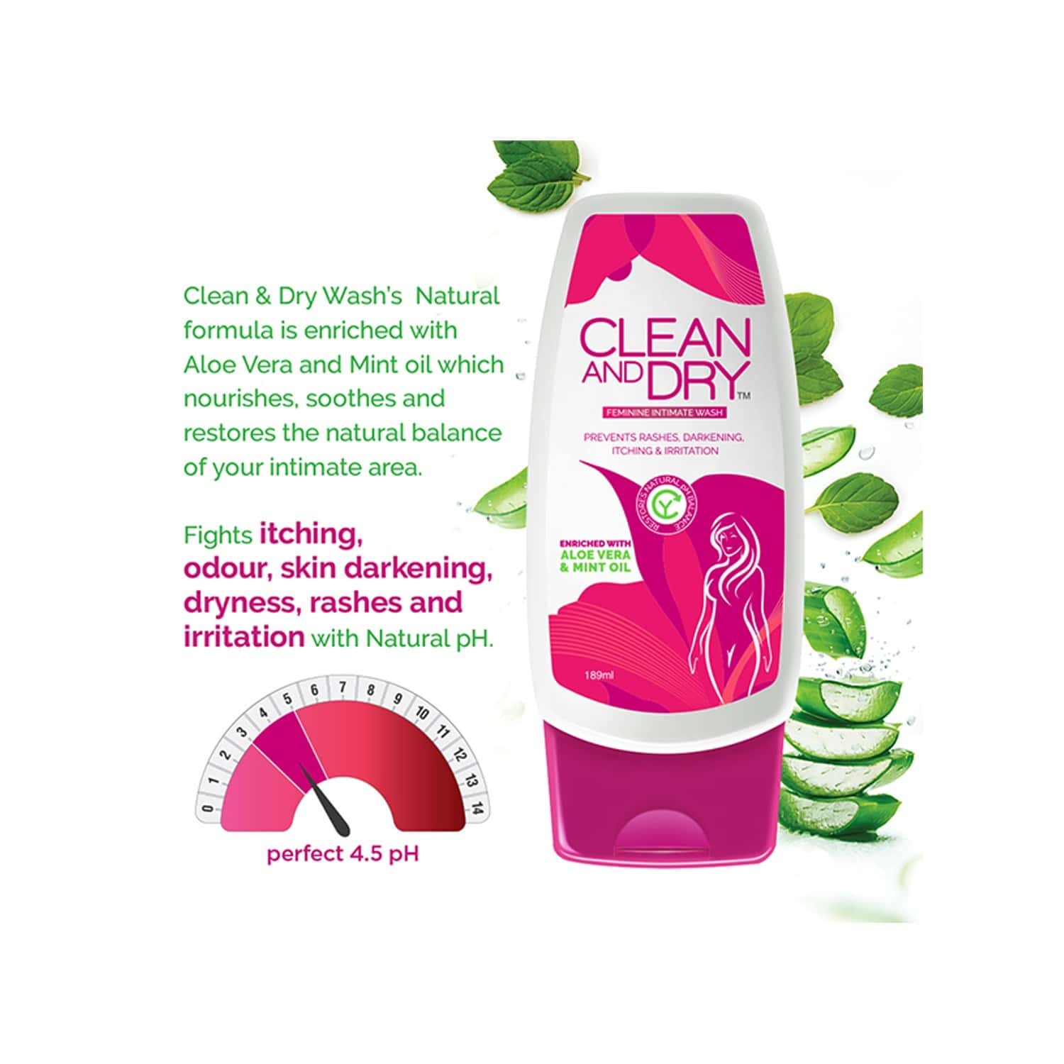 Buy Clean And Dry Intimate Wash Bottle Of 90 Ml Online & Get Upto 60% ...