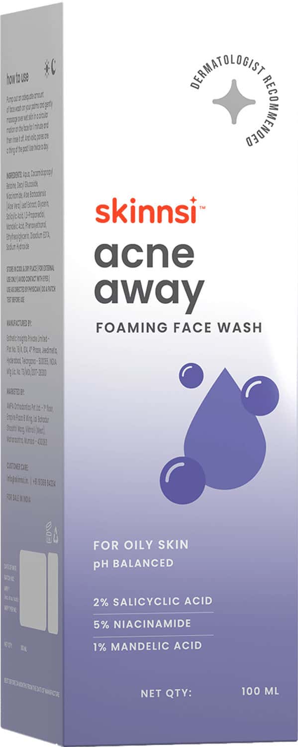 Buy SKINNSI ACNE AWAY FOAMING FACEWASH Online & Get Upto 60% OFF at PharmEasy