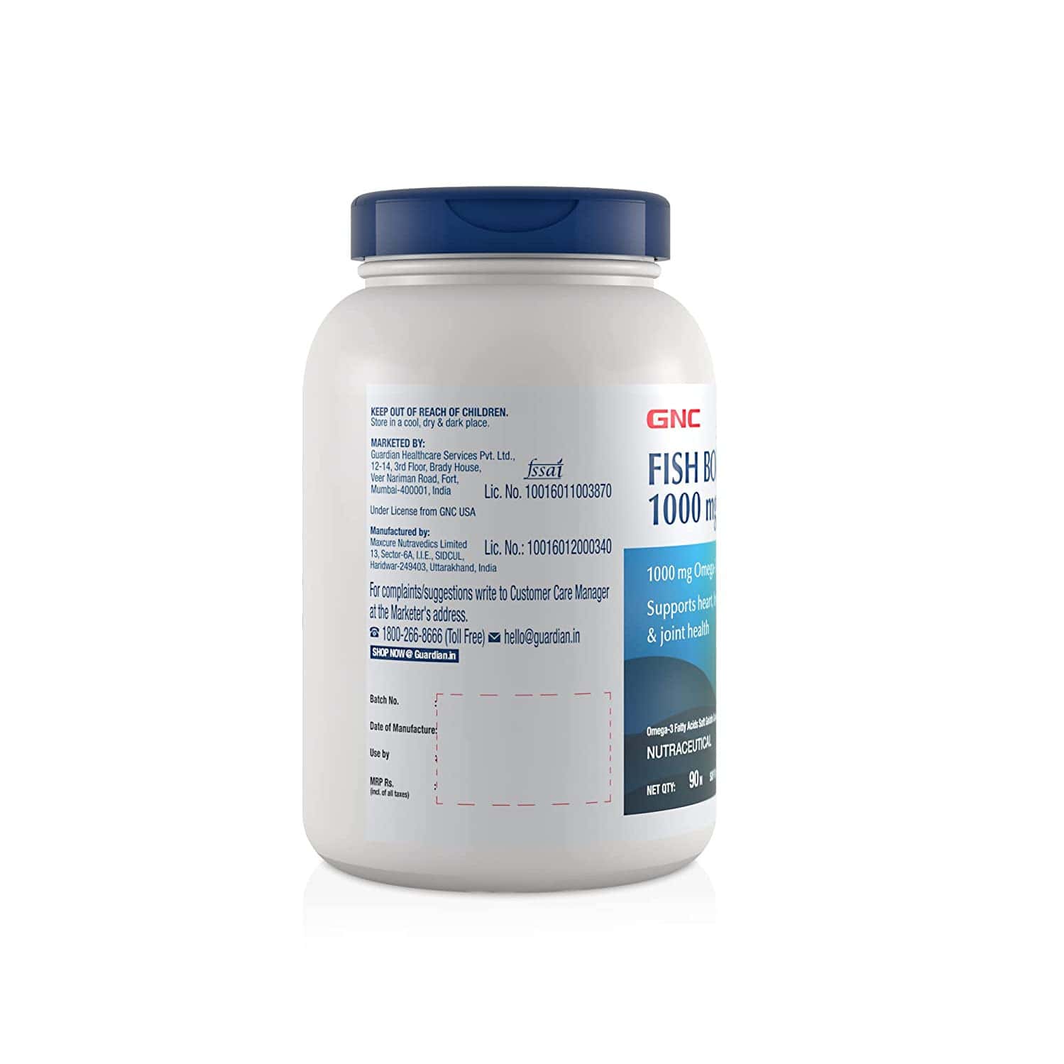 Buy GNC FISH BODY OIL FOR MEN & WOMEN | 1000MG OMEGA-3S WITH EPA & DHA ...