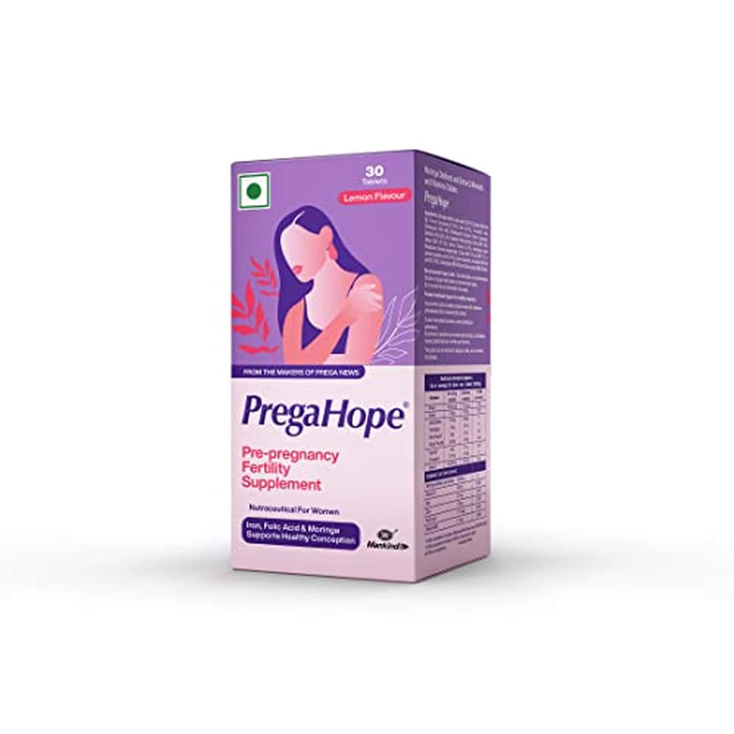 Buy PREGAHOPE PRE-PREGNANCY FERTILITY SUPPLEMENT WITH IRON FOLIC ACID ...