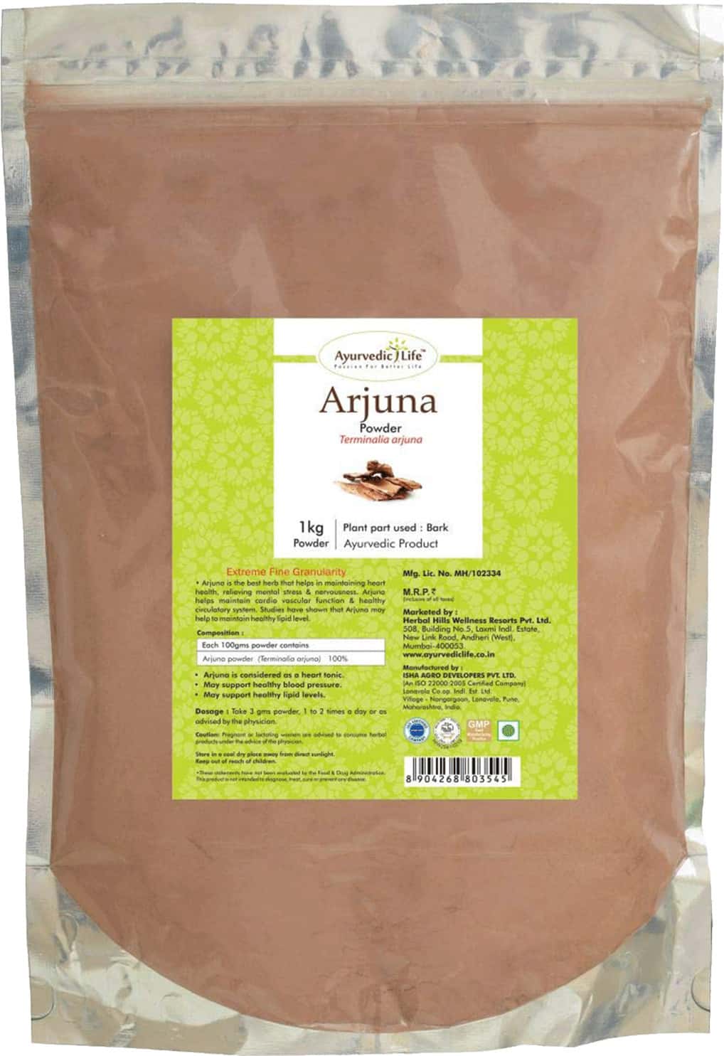 Buy AYURVEDIC LIFE ARJUNA POWDER - 1 KG VALUE PACK OF 4 Online & Get ...