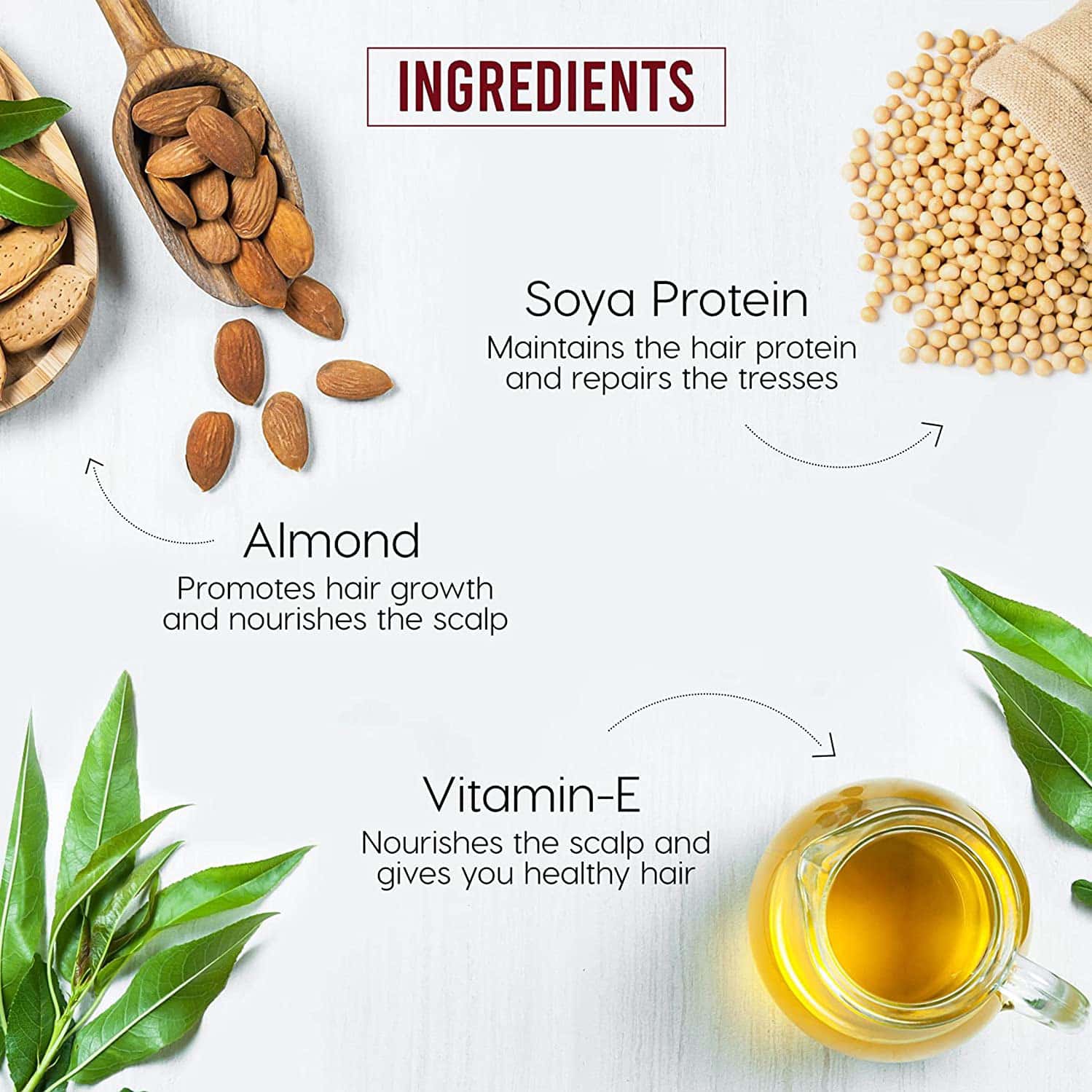 Buy DABUR ALMOND HAIR OIL WITH SOYA PROTEIN & 10X VITAMIN-E - 500ML ...