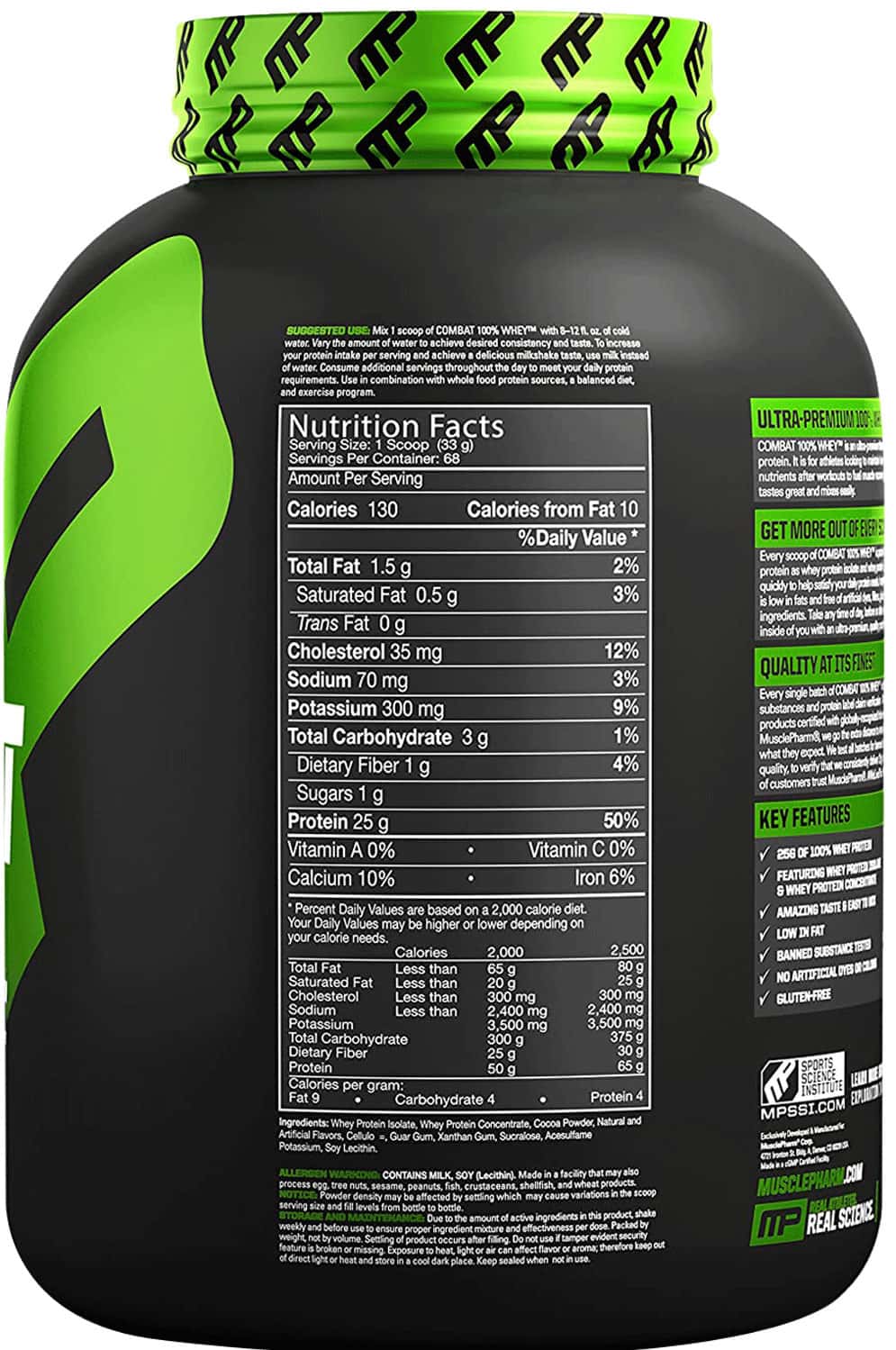 Buy MUSCLEPHARM COMBAT POWDER 4 LB CHOCOLATE MILK (1.81 KG) Online ...