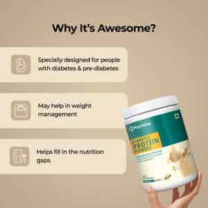 Buy PHARMEASY DIABETIC PROTEIN POWDER FRENCH VANILLA FLAVOUR JAR OF ...