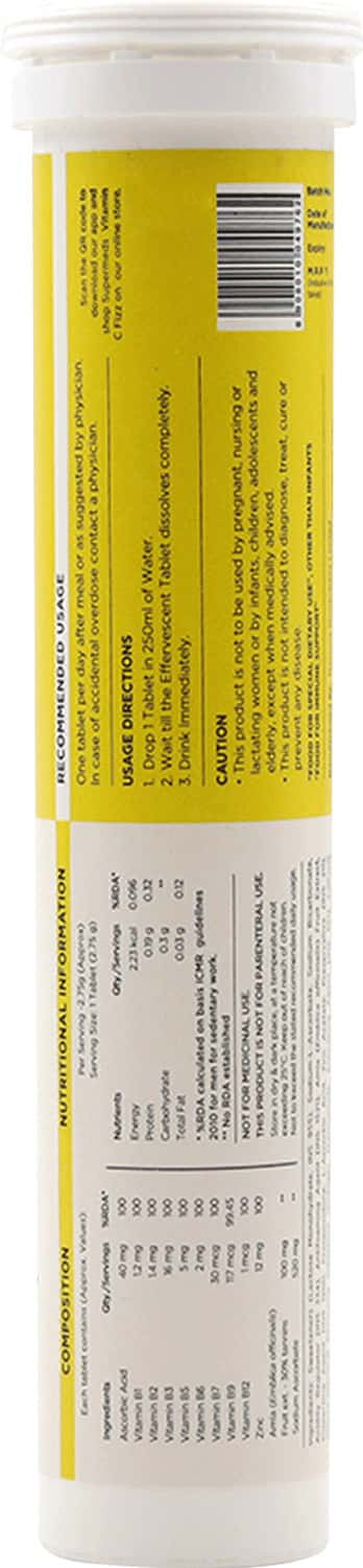 Buy SUPERMEDS VITAMIN C-FIZZ 20TAB Online & Get Upto 60% OFF at PharmEasy