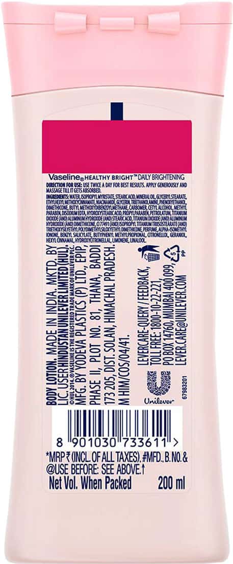 Buy VASELINE HEALTHY BRIGHT DAILY BRIGHTENING BODY LOTION-200 ML Online ...