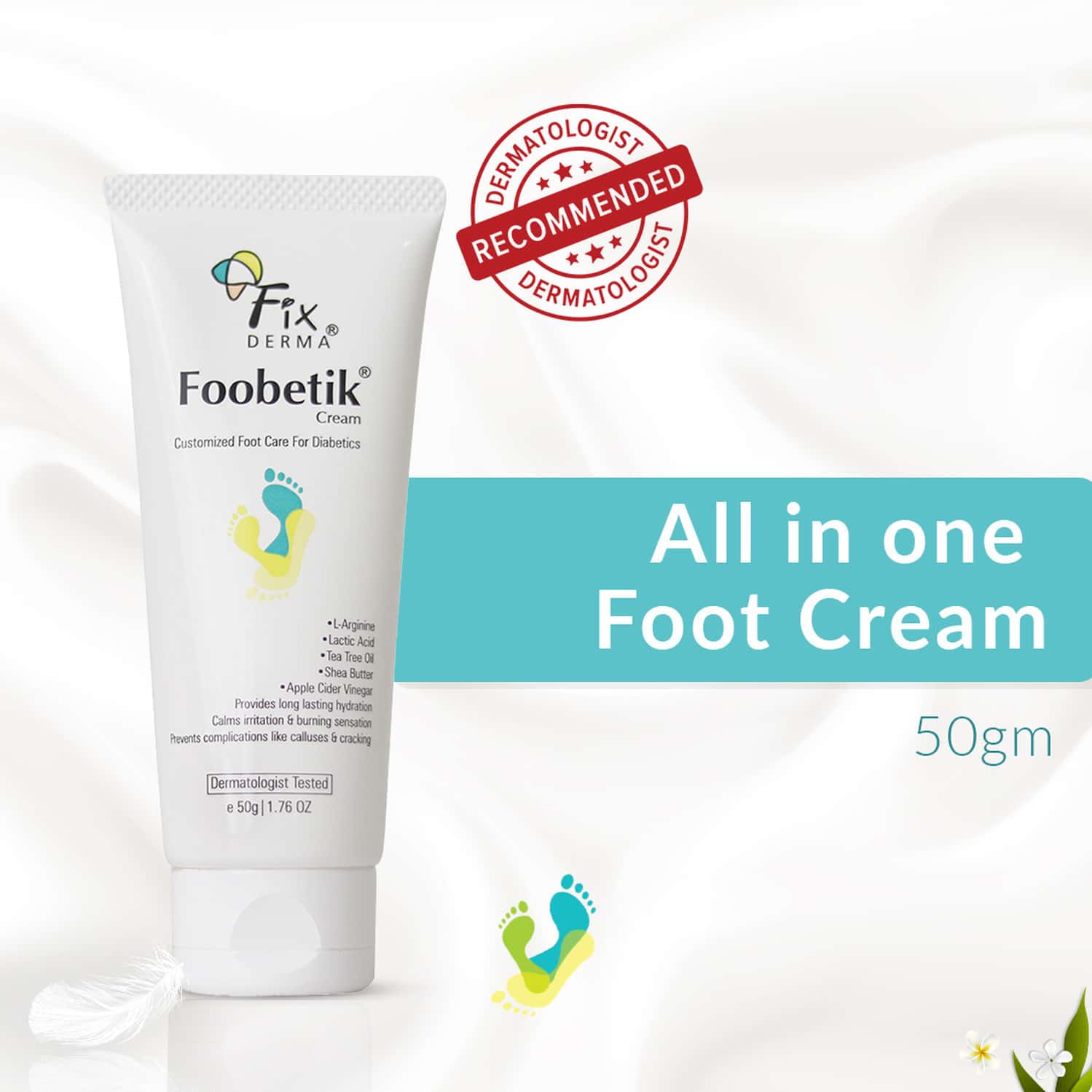 Buy FIXDERMA FOOBETIK CREAM 50GM Online & Get Upto 60% OFF at PharmEasy