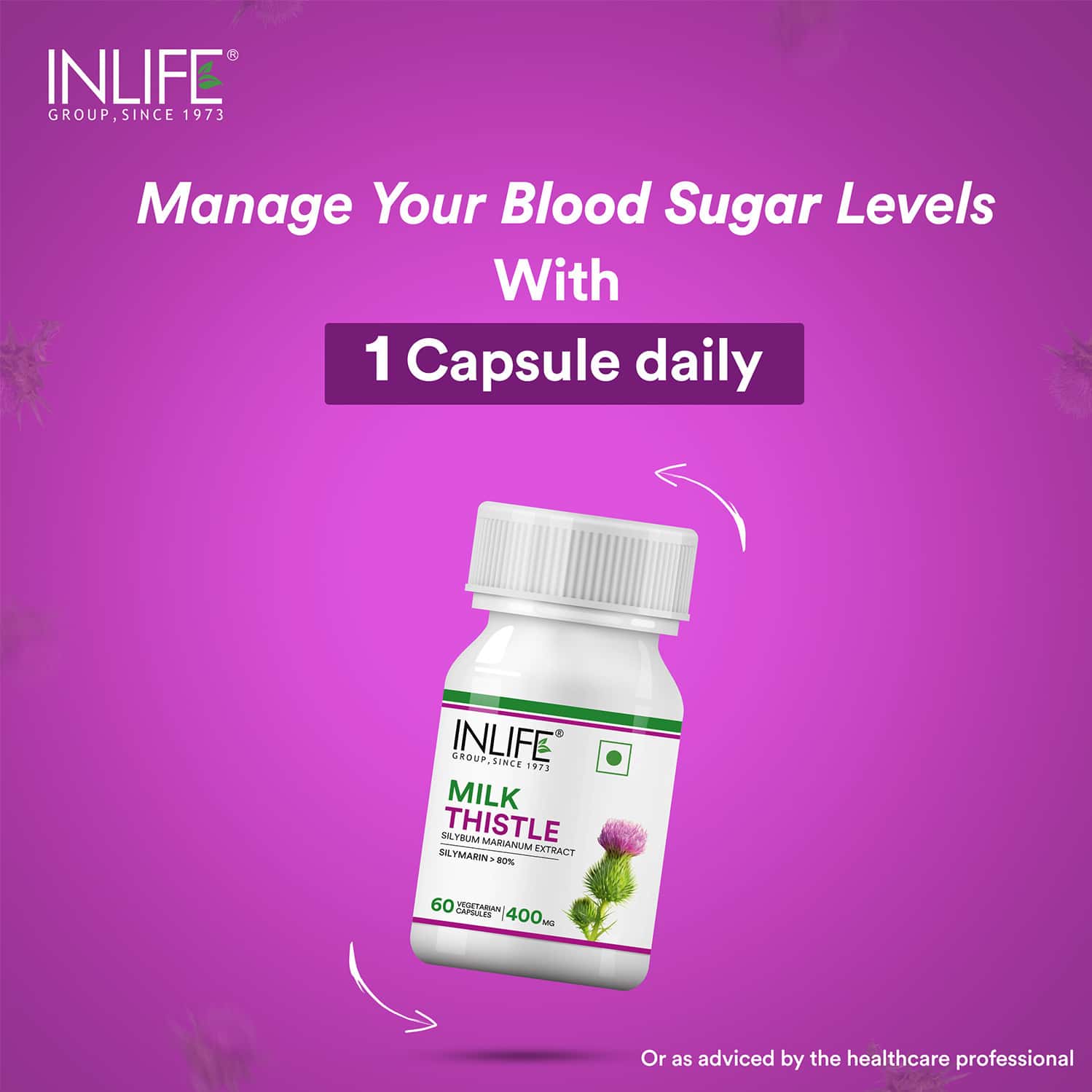 Buy INLIFE MILK THISTLE (80% SILYMARIN) 400MG LIVER CLEANSE DETOX ...