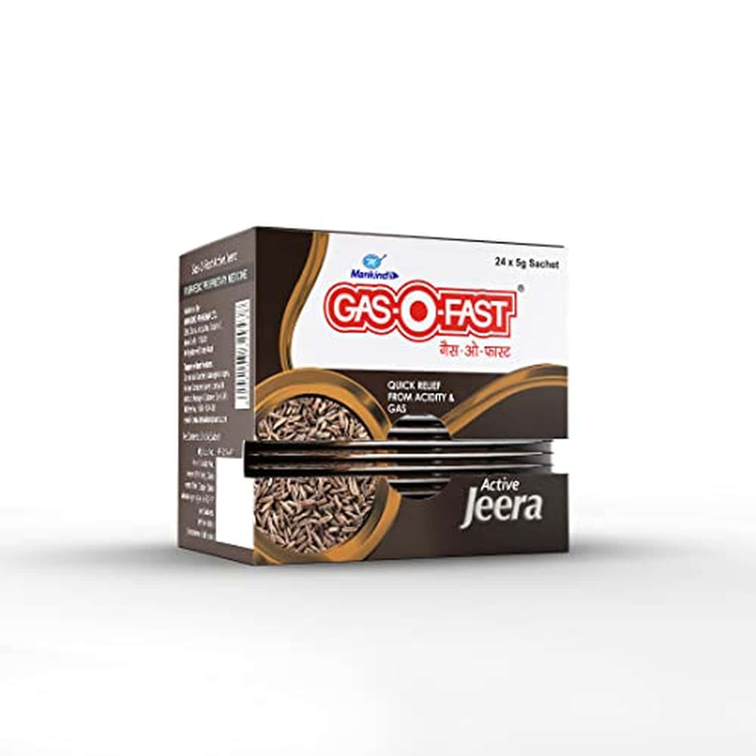 Buy MANKIND GAS-O-FAST FOR RELIEVING ACIDITY ACTIVE JEERA- 5 G SACHET ...
