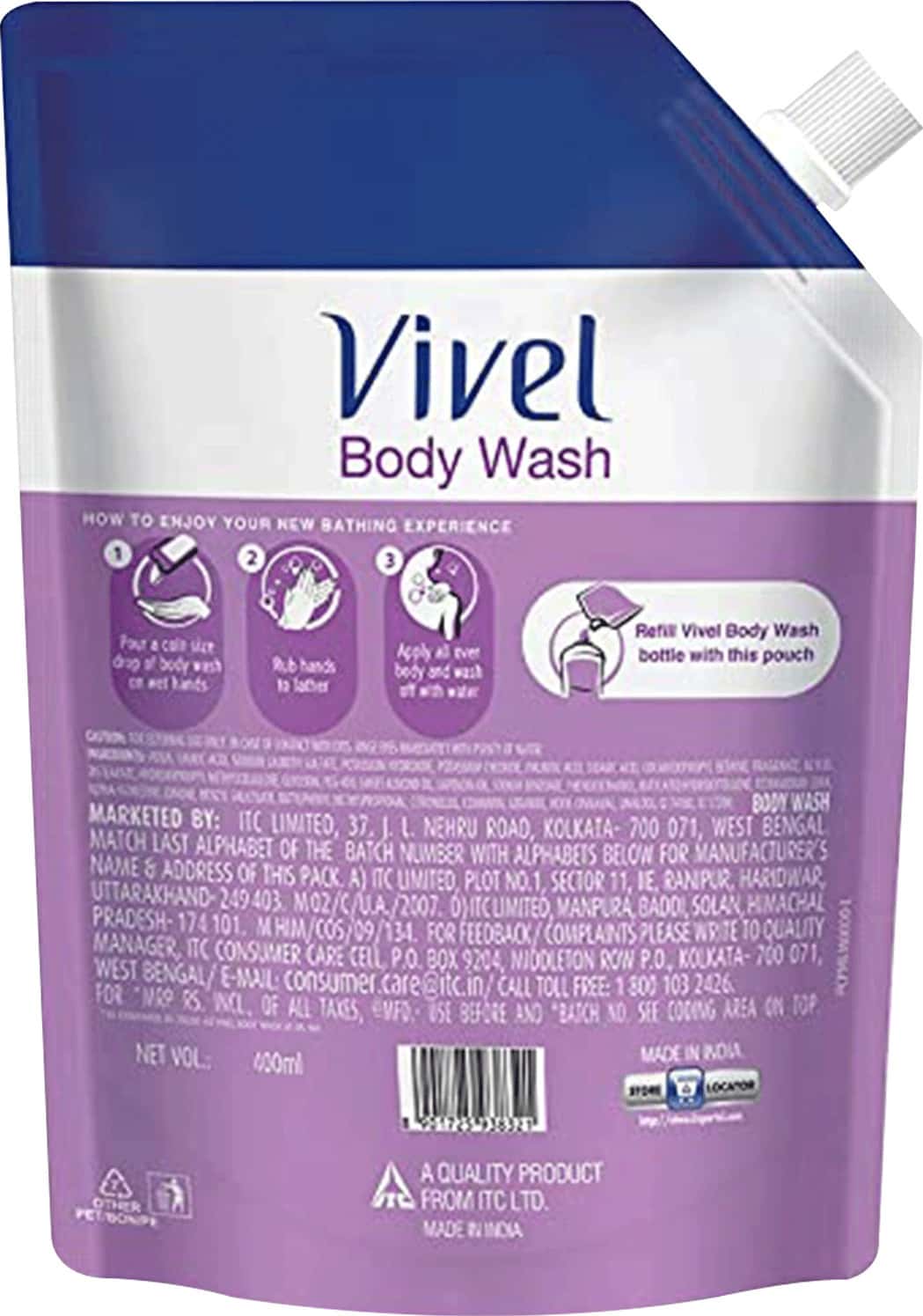 Buy VIVEL BODY WASH - LAVENDER ALMOND OIL- 400 ML Online & Get Upto 60% ...