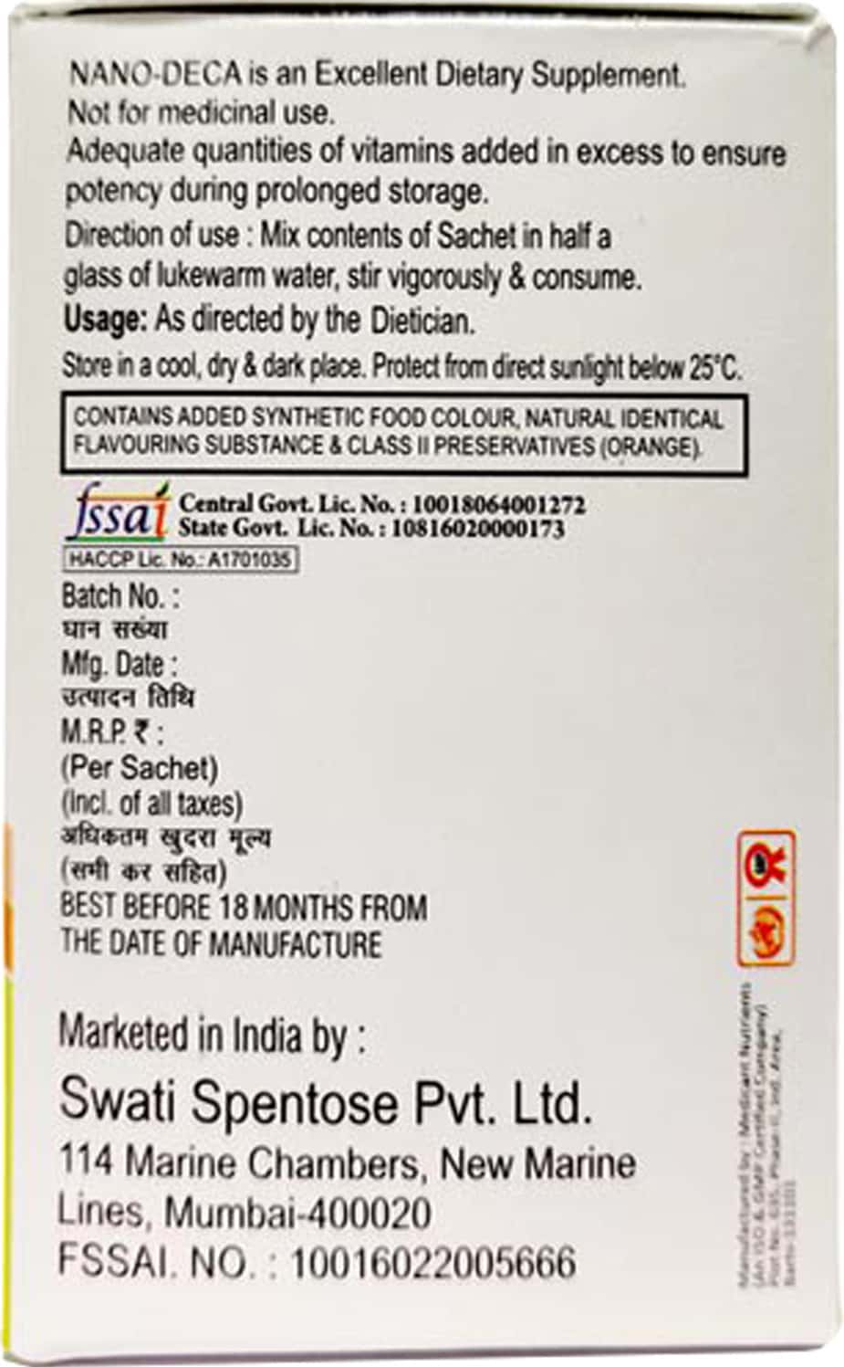 Buy SWAYAMACARE NANO-DECA SACHETS - 15 SACHETS Online & Get Upto 60% ...