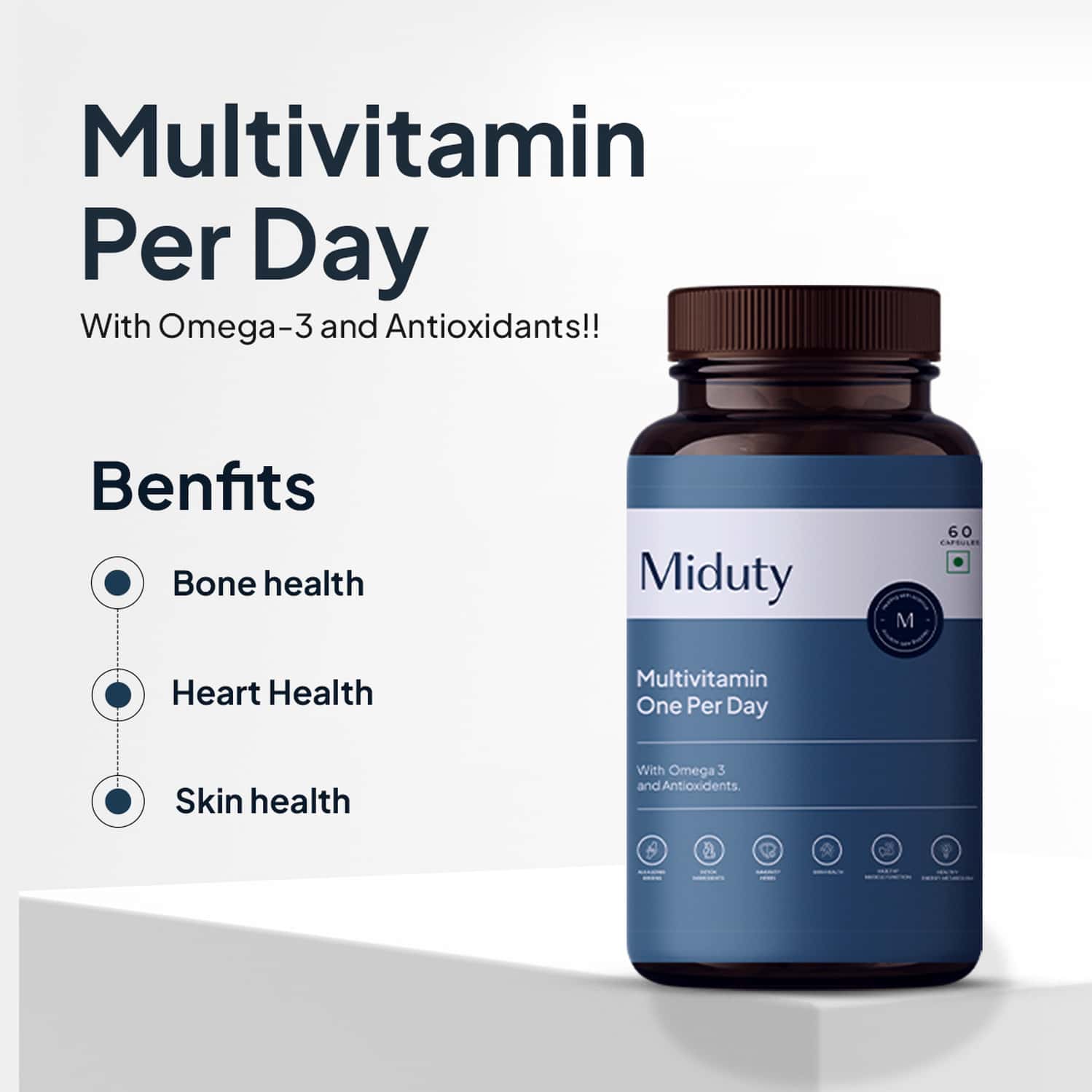 Buy PALAK NOTES MIDUTY MULTIVITAMIN ONEPERDAY-MULTIVITAMIN CAPSULE ...