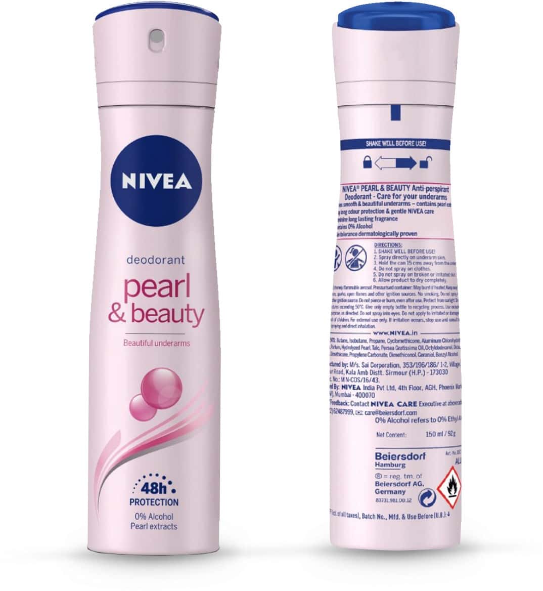 Buy NIVEA DEO PEARL & BEAUTY WOMEN - 150ML Online & Get Upto 60% OFF at ...