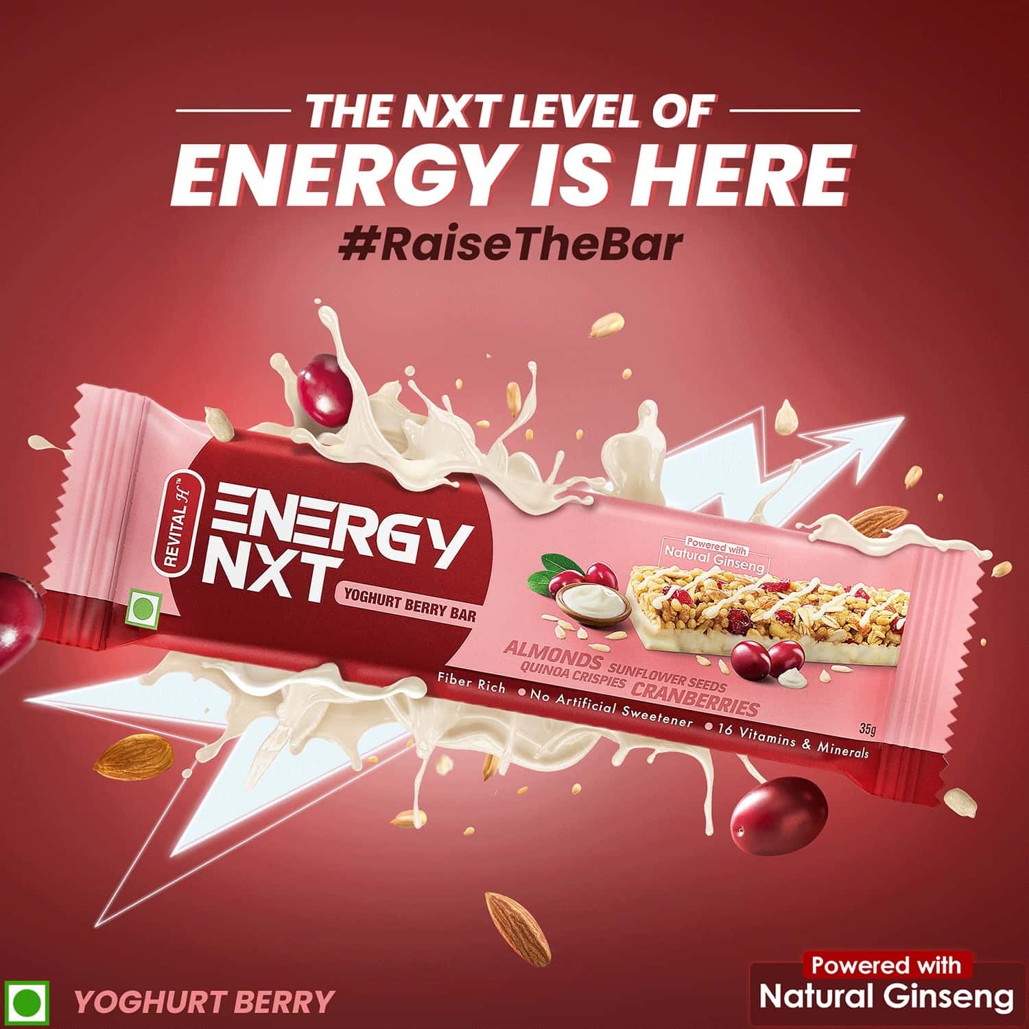 Buy REVITAL H ENERGY NXT YOGHURT BERRY BAR - 210G 6 X 35G Online & Get ...
