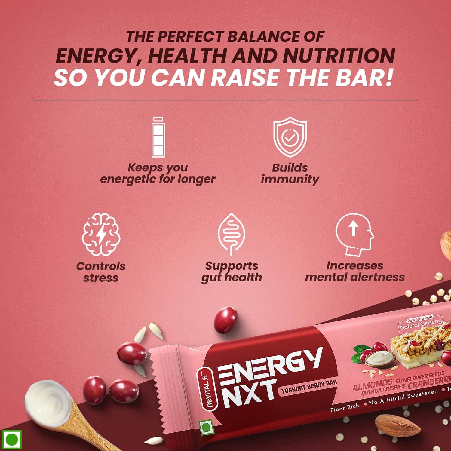 Buy REVITAL H ENERGY NXT YOGHURT BERRY BAR - 210G 6 X 35G Online & Get Upto 60% OFF at PharmEasy