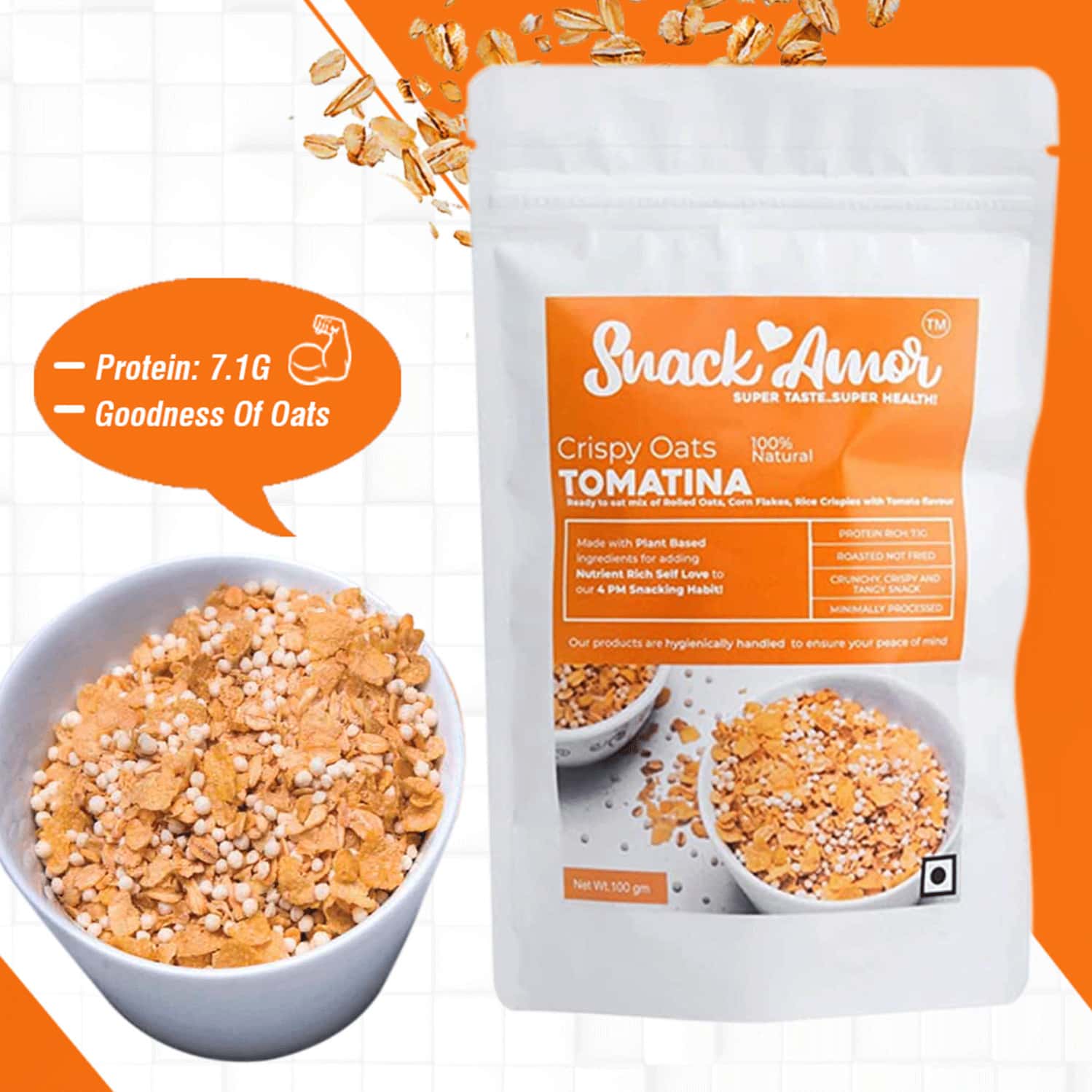 Buy SNACK AMOR CRISPY OATS TOMATINA - NUTRITION AND WEIGHT MANAGEMENT ...