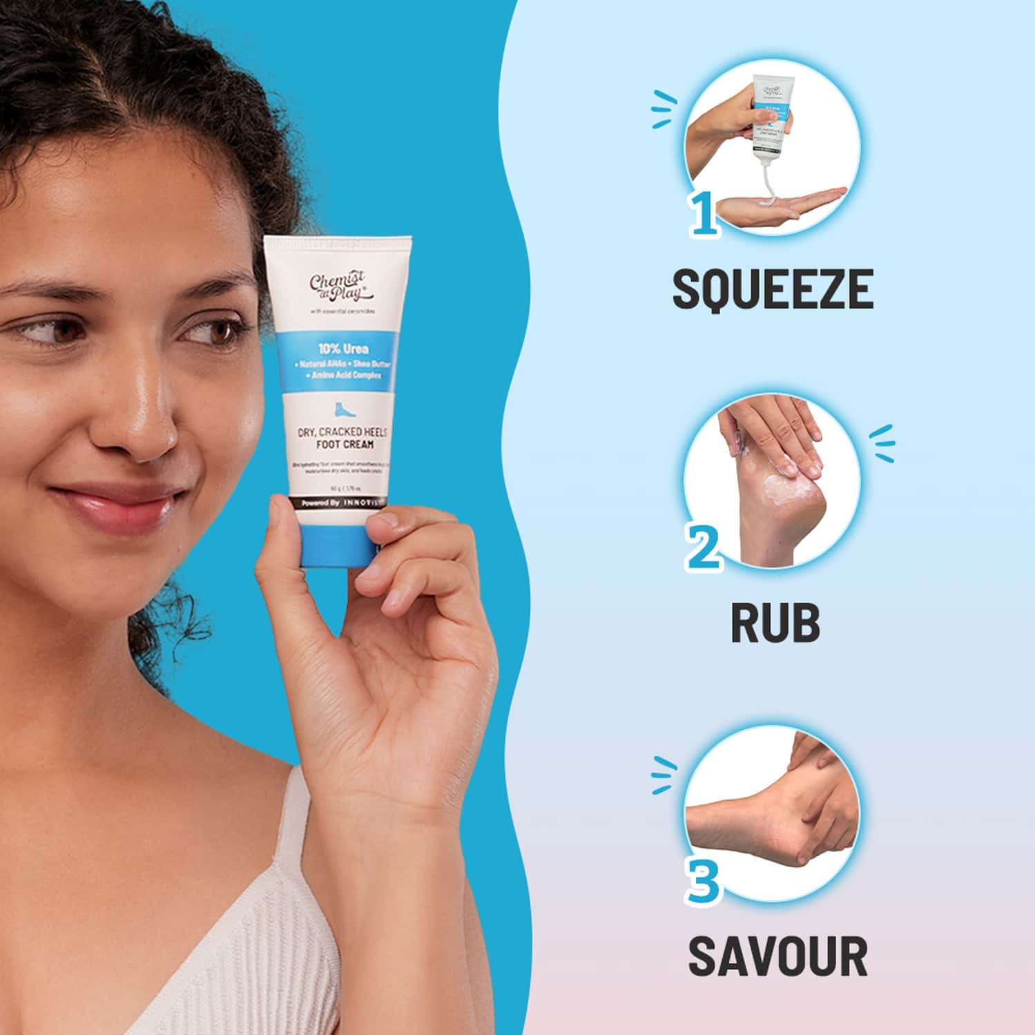 Buy CHEMIST AT PLAY FOOT CREAM FOR CRACKED HEELS & DIABETIC FOOT | UP ...