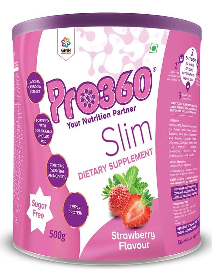 Buy Pro360 Slim Strawberry Nutritional Supplement Powder Tin Of 500 G ...