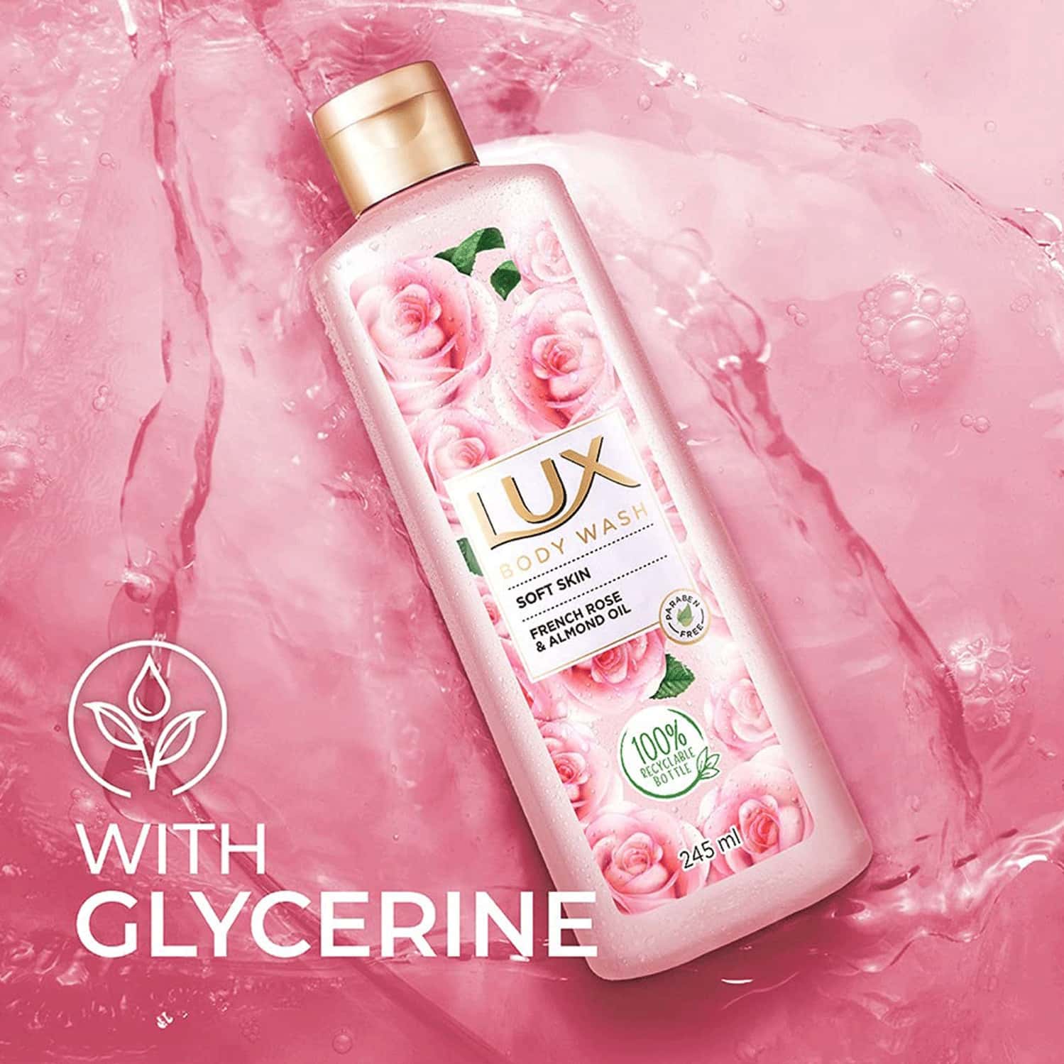 Buy LUX BODY WASH SOFT SKIN FRENCH ROSE & ALMOND OIL, BOTTLE OF 245ML ...