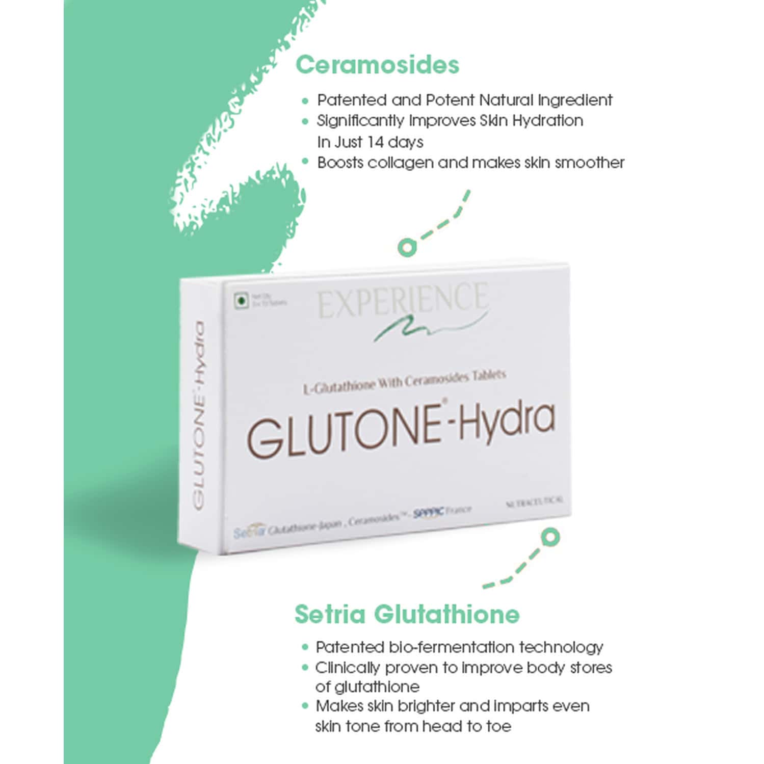 Buy GLUTONE-HYDRA | SETRIA GLUTATHIONE WITH CERAMOSIDESC|FOR GLOWING ...