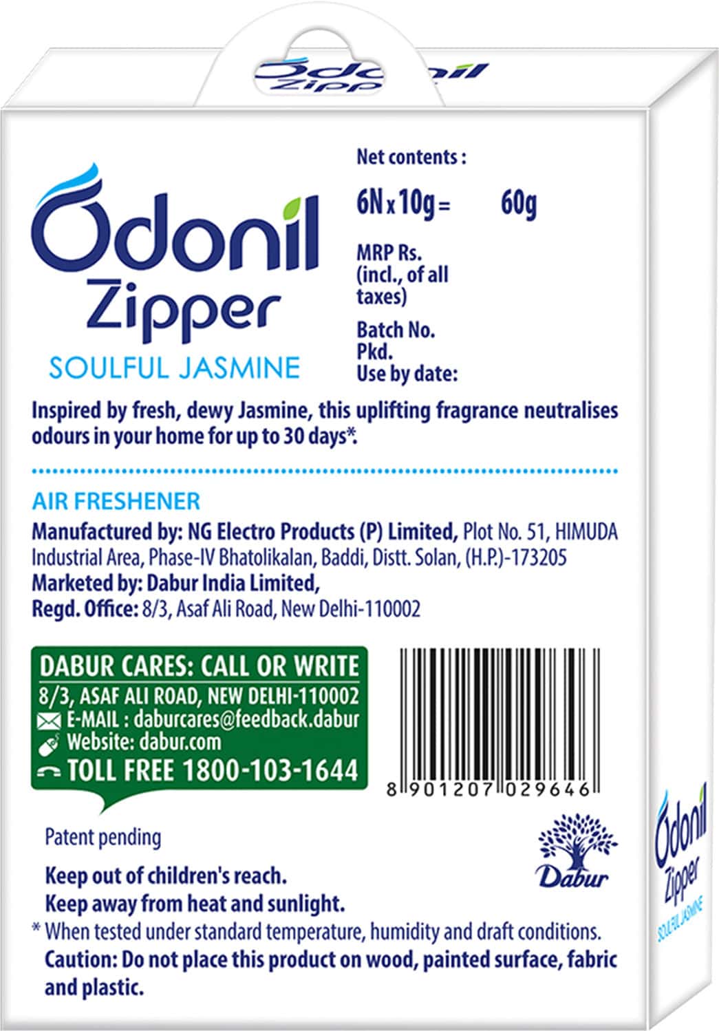 Buy ODONIL ZIPPER JASMINE 10GM (PACK OF 6) Online & Get Upto 60% OFF at ...