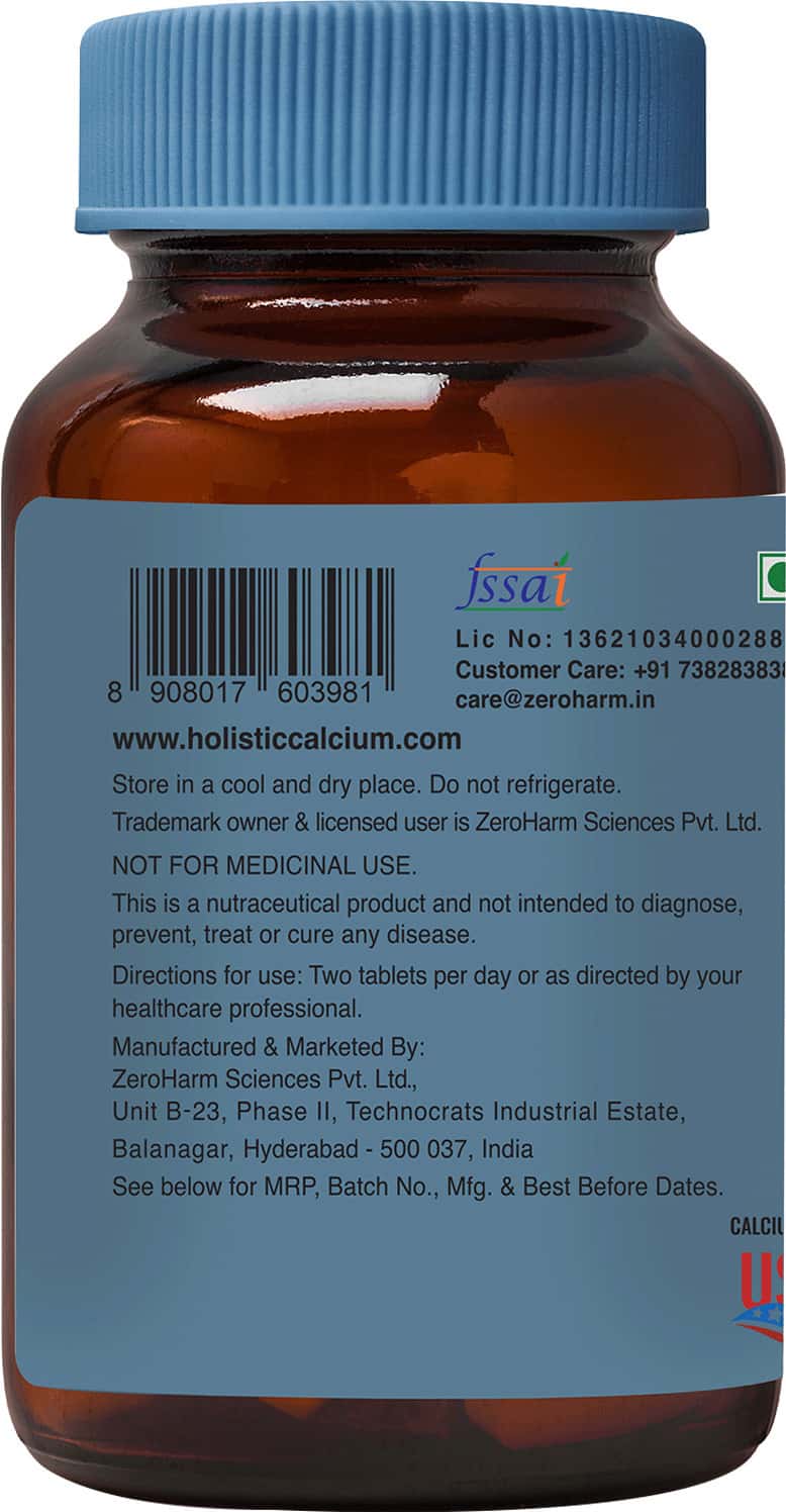 Buy ZEROHARM HOLISTIC CALCIUM TAB VITAMIN D3 K2-7-FOR JOINT SUPPORT ...