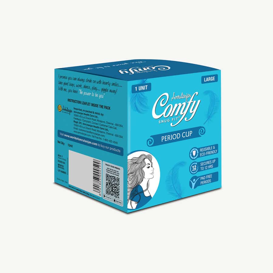 Buy AMRUTANJAN COMFY SNUG FIT PERIOD CUP MEDIUM SIZE PACK OF 1 Online ...