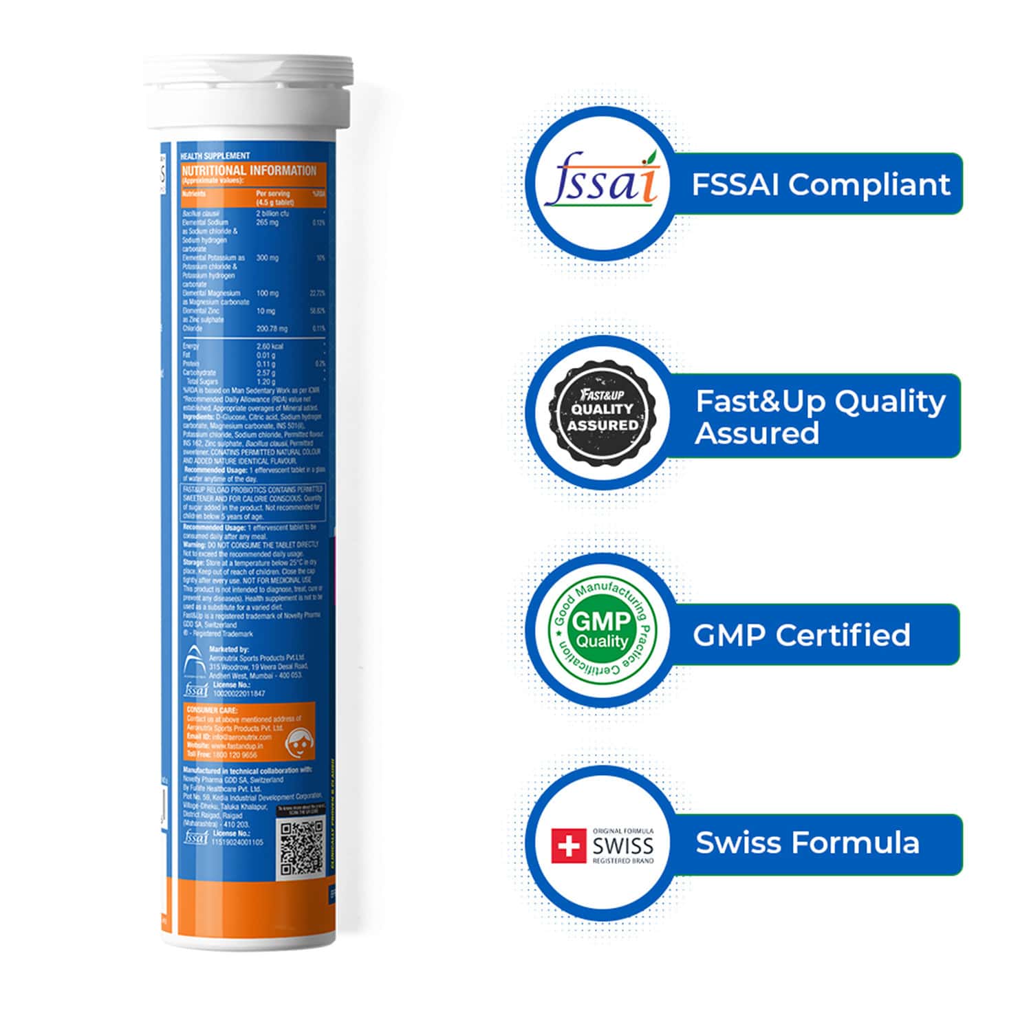 Buy FAST&UP RELOAD PROBIOTICS-ELECTROLYTES+PROBIOTICS|HYDRATION ...