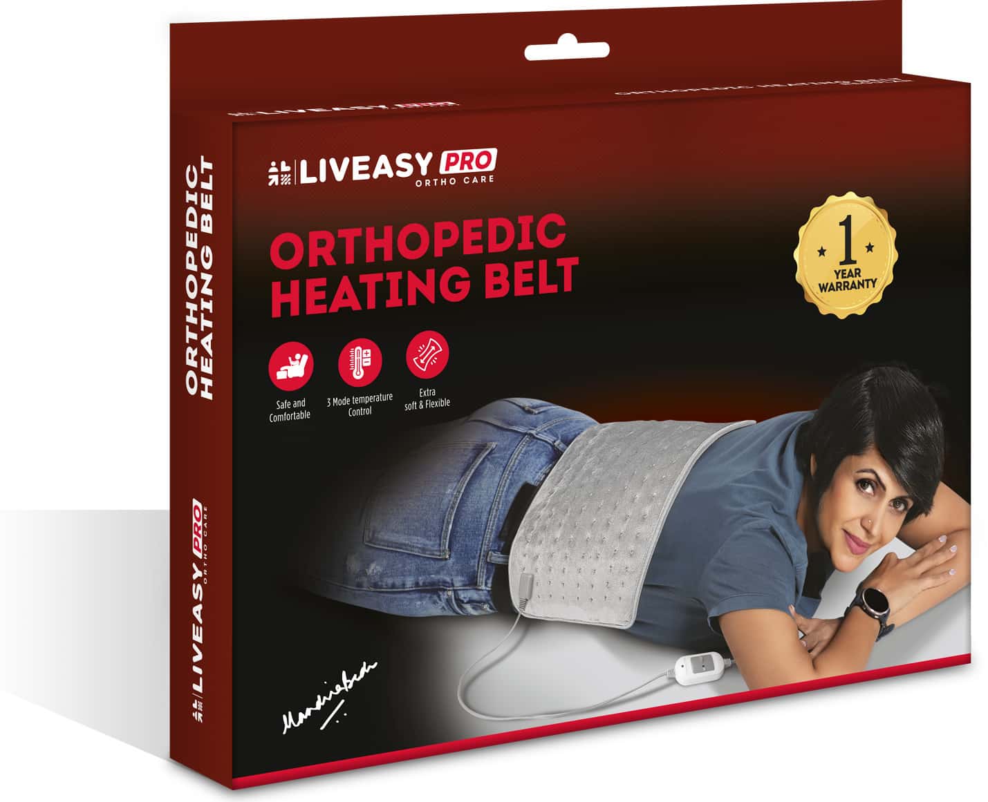 Buy LIVEASY PRO ORTHO CARE ELECTRIC HEATING BELT, REGULAR Online & Get ...