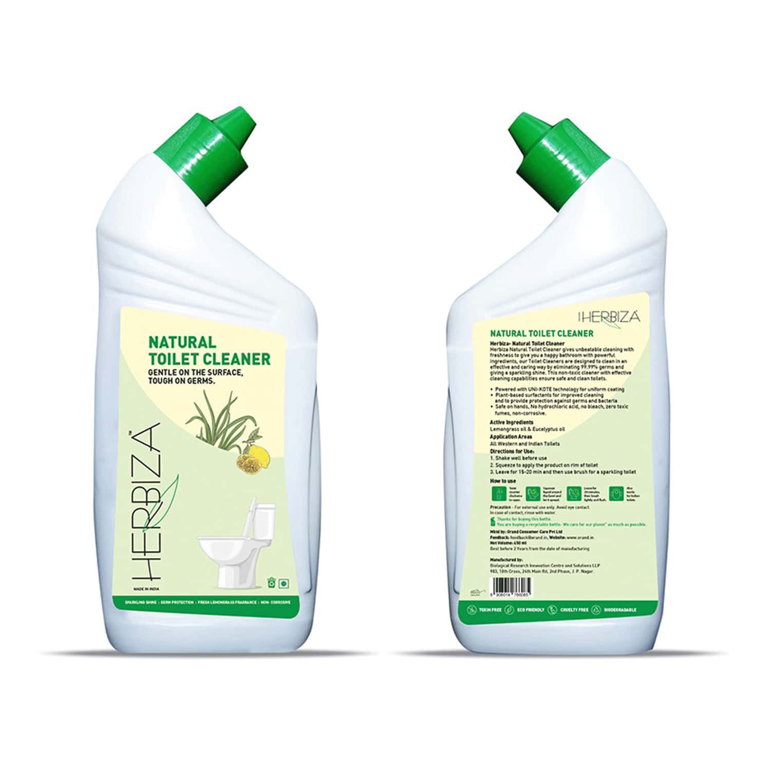 Buy HERBIZA NATURAL TOILET CLEANER450 ML(PACK OF 2 ) Online & Get Upto ...