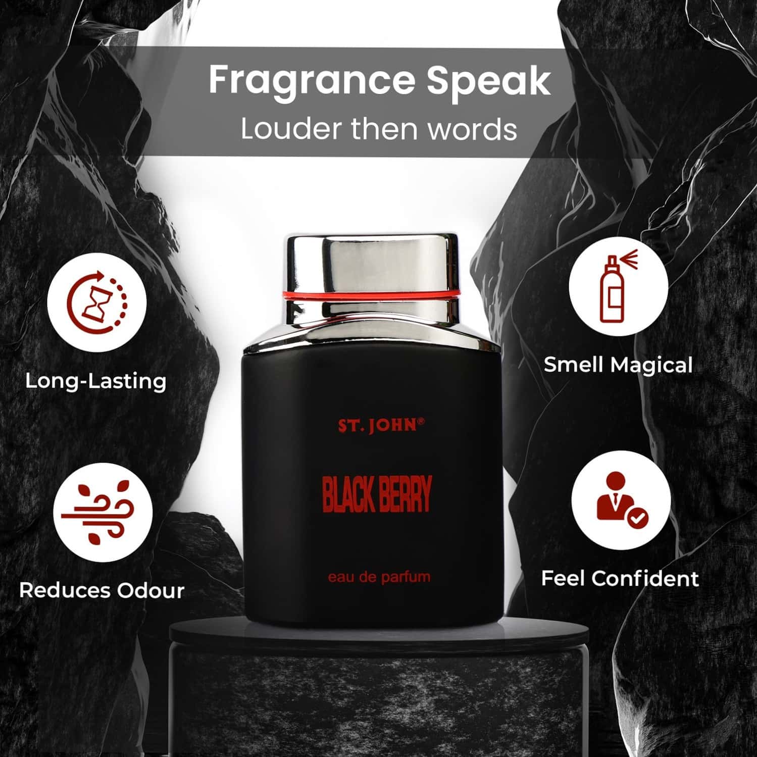 Buy ST.JOHN BLACK BERRY LONG LASTING PERFUME FOR MEN 100ML Online & Get ...