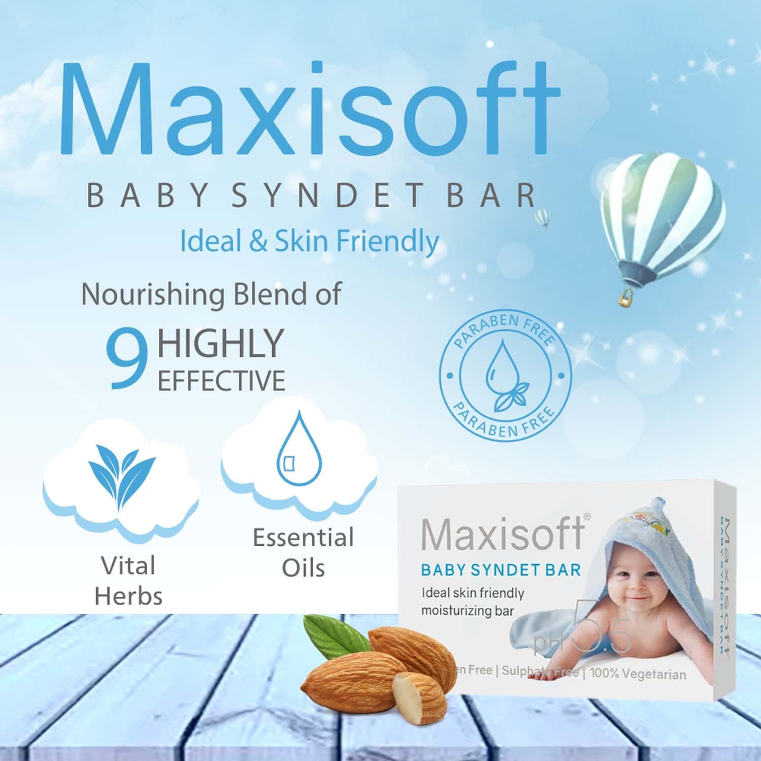 Buy MAXISOFT BABY SYNDET BAR 75 GM | ALOE VERA, VITAMIN E & AVOCADO OIL ...