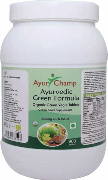 Buy AYUR CHAMP AYURVEDIC GREEN FORMULA - 900 TABLETS VALUE PACK PACK OF ...