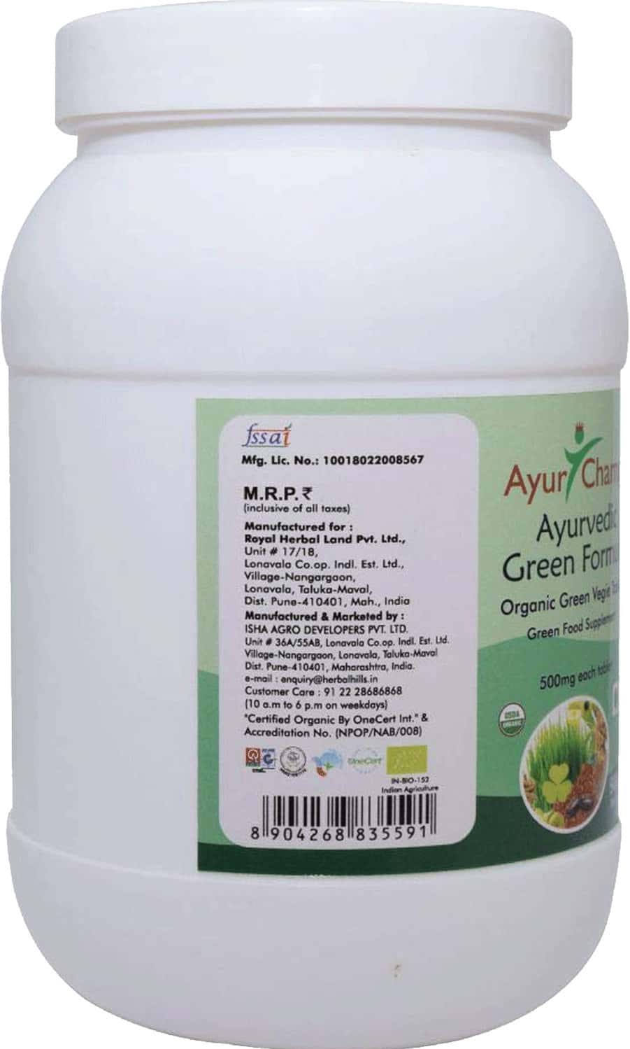 Buy AYUR CHAMP AYURVEDIC GREEN FORMULA - 900 TABLETS VALUE PACK PACK OF ...