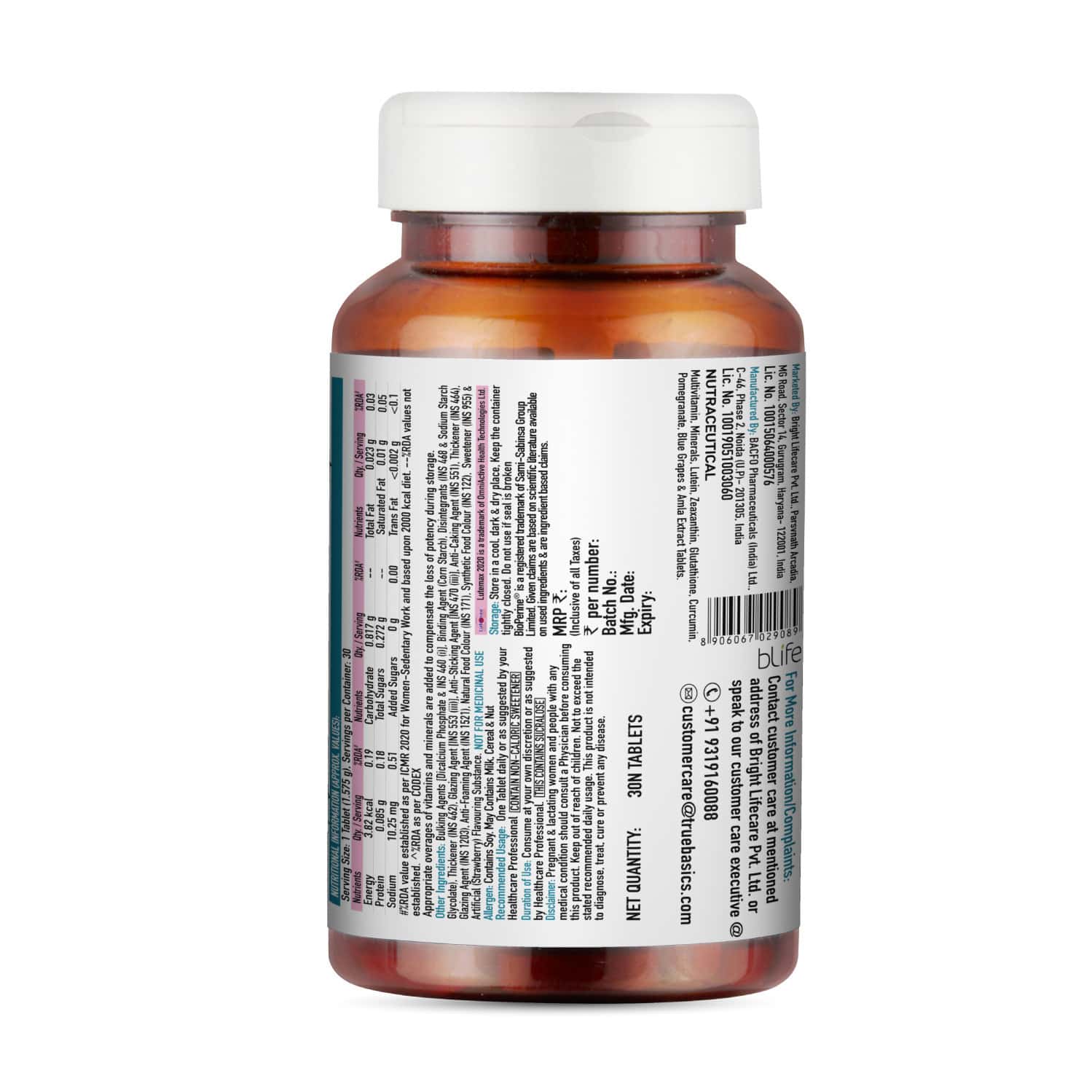 Buy TRUEBASICS MULTIVIT WOMEN, MULTIVITAMIN FOR WOMEN (MV WOMEN + UTRA ...